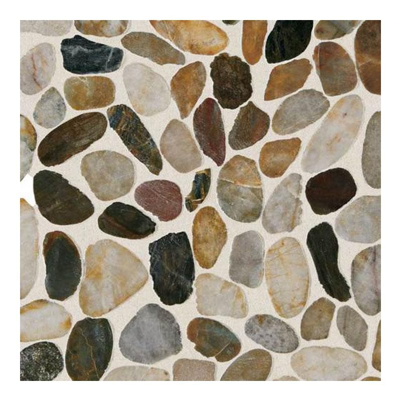 Dal-Tile Stone Mosaics Earthy Blend 12" x 12" Porcelain Mosaic Sheet ...