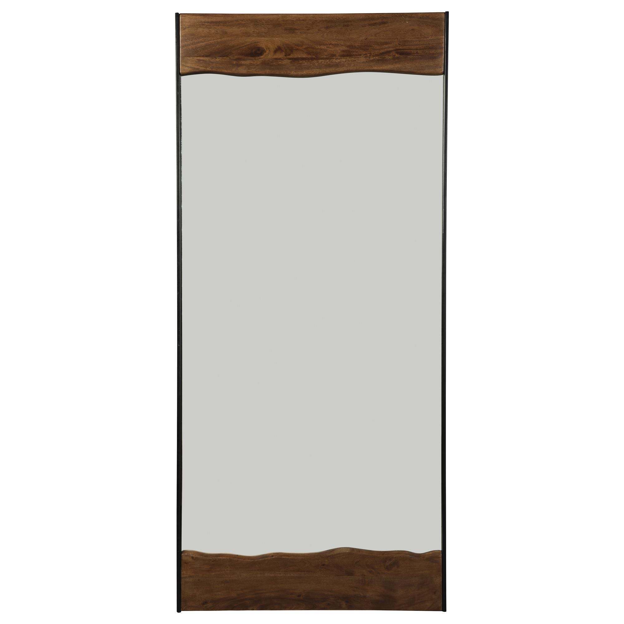 Ashley Panchali Floor Mirror in Brown and Black