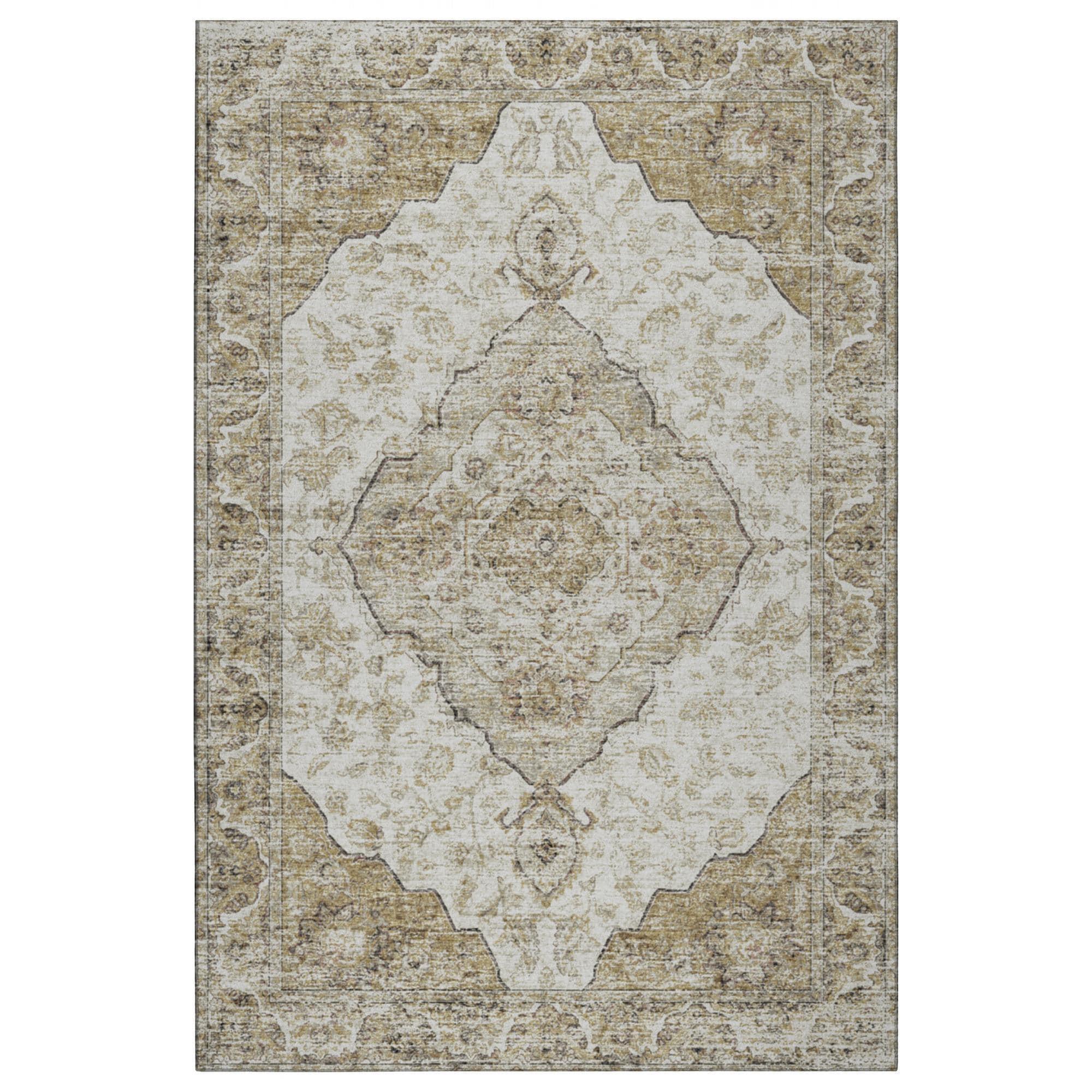Dalyn Rug Company Tuscany 2'6" x 12' Gold Indoor/Outdoor Runner
