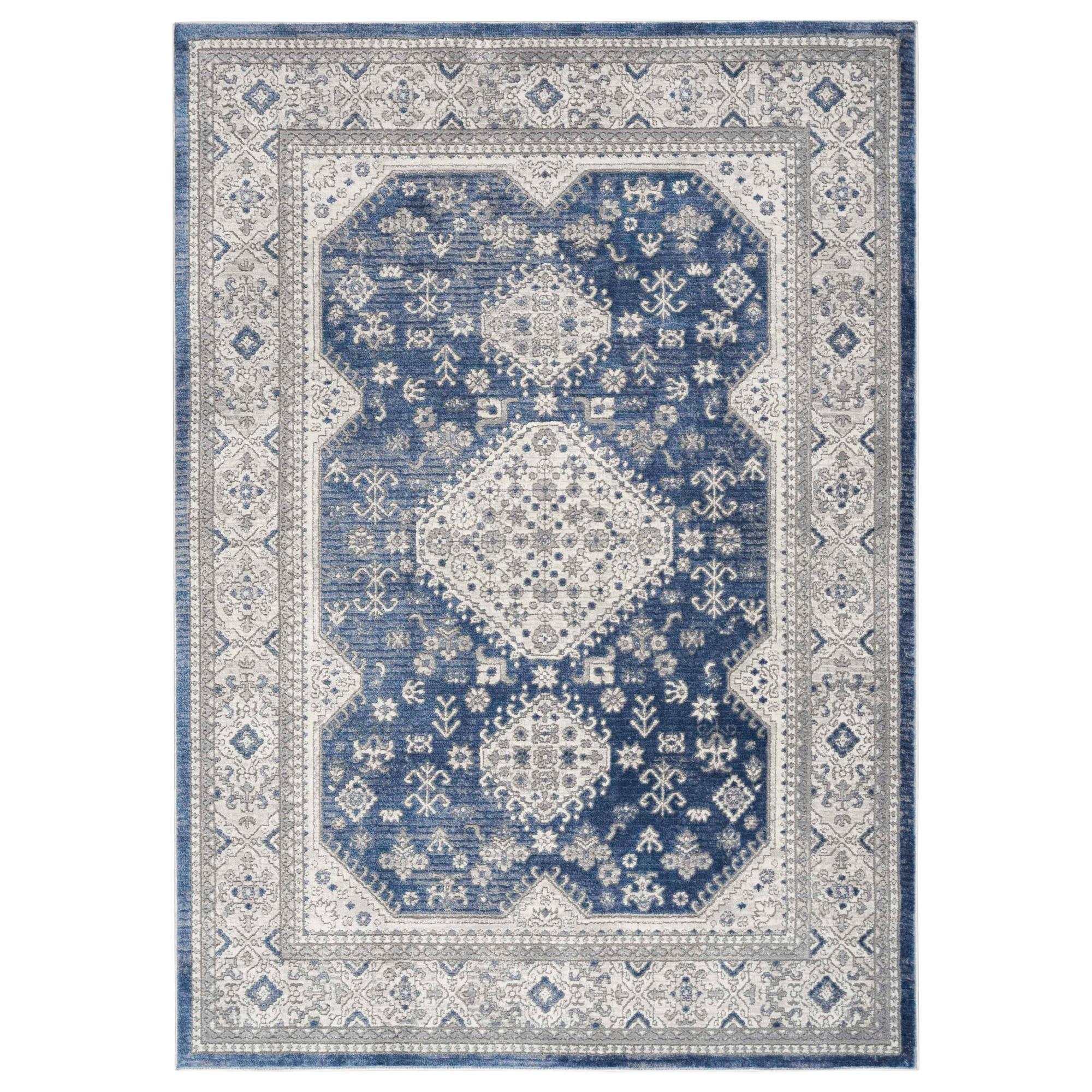 Nourison Series 4 2' x 3' Grey and Navy Area Rug | Shop NFM