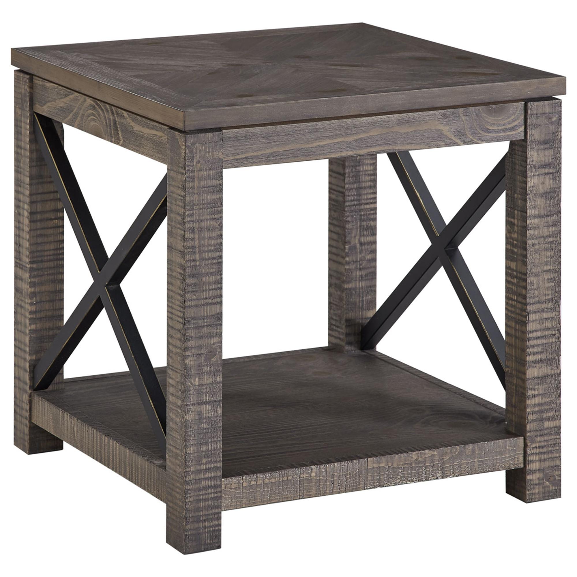 Crystal City Dexter End Table in Driftwood | Nebraska Furniture Mart