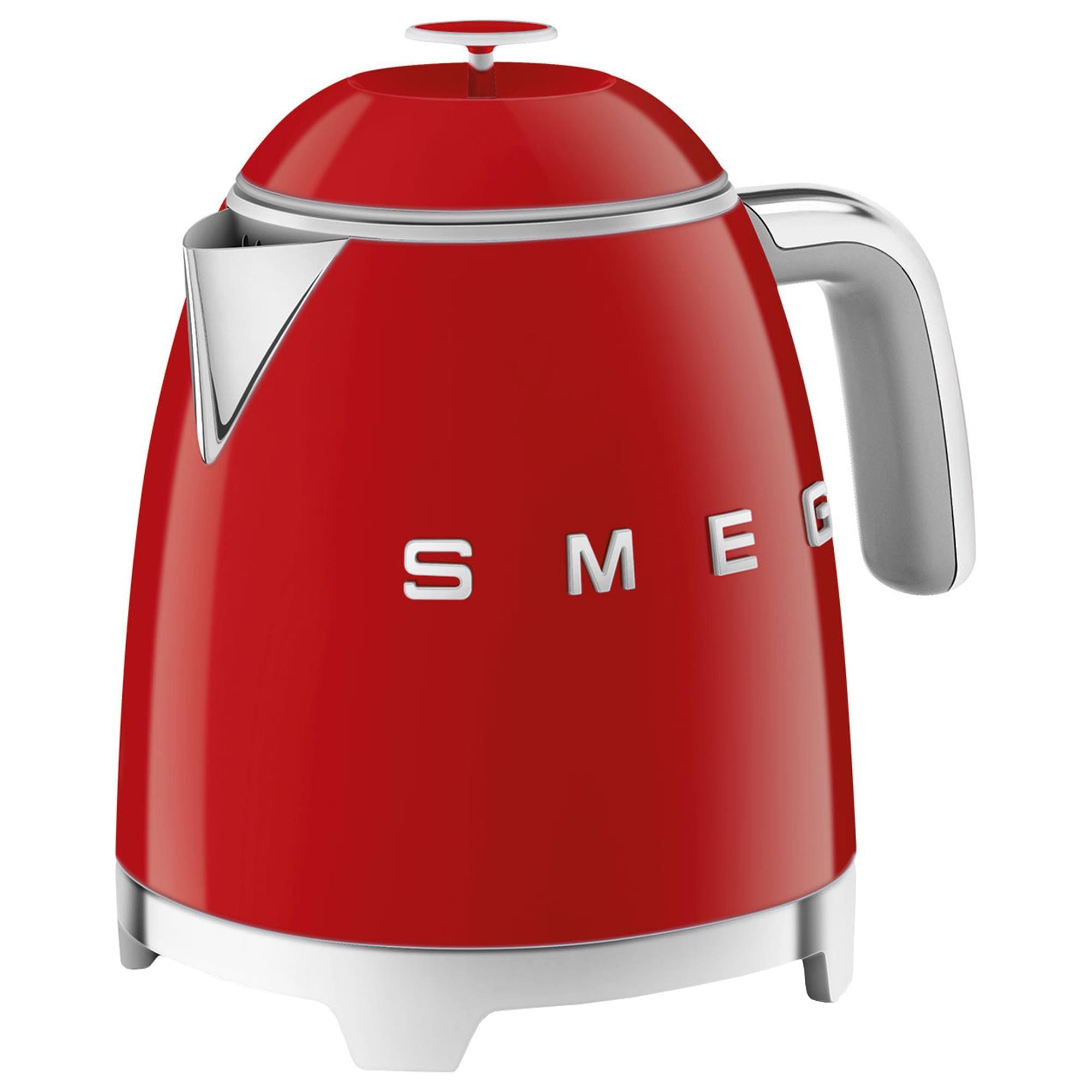 SMEG 3-Cup Stainless Steel Retro Style Mini Electric Kettle in Red