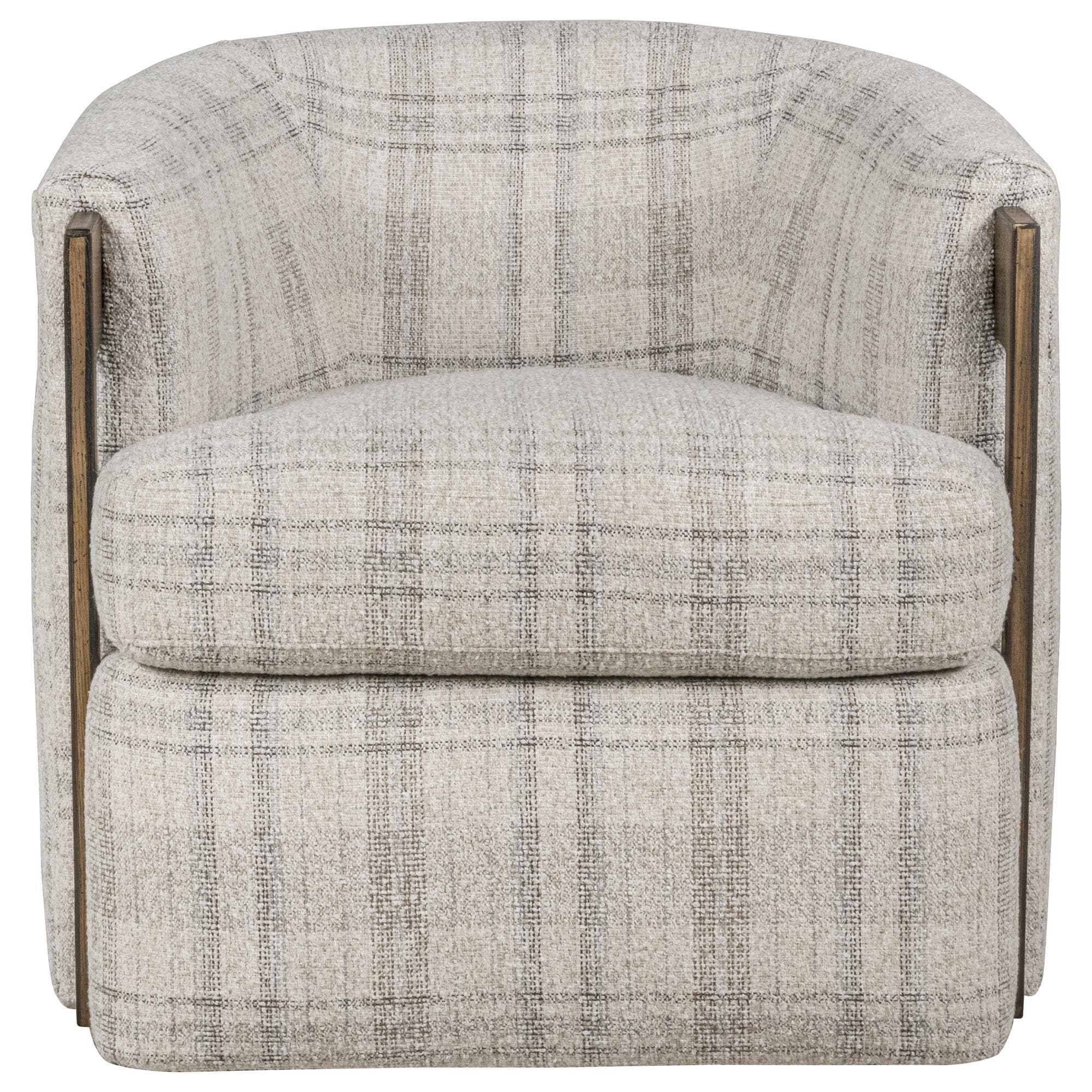 Sam Moore Camden Swivel Chair in Oatmeal