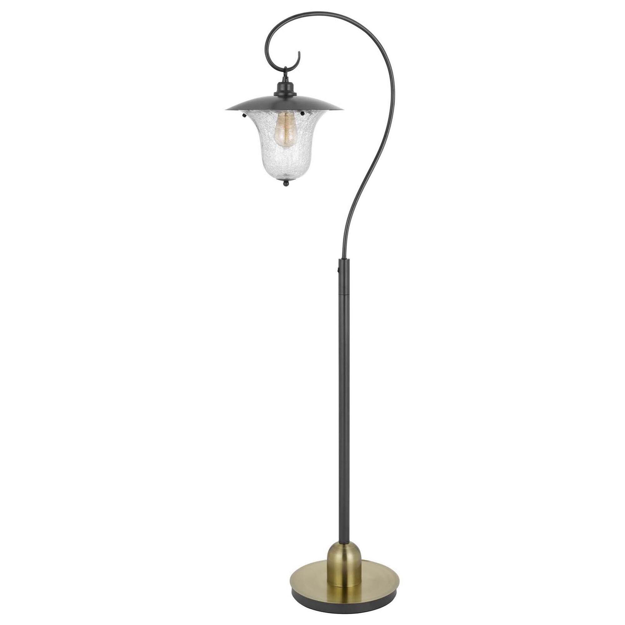 Cal Lighting Walcott Floor Lamp in Dark Bronze and Antique Brass
