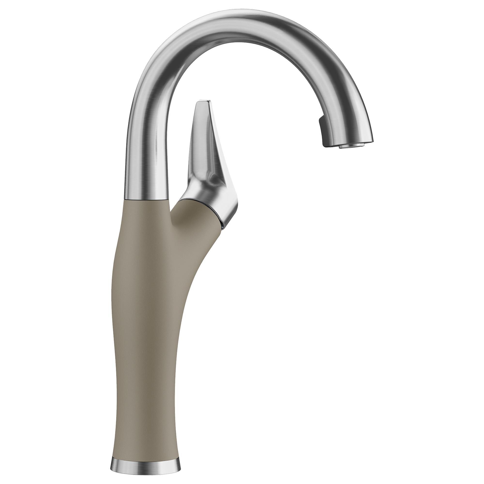 Blanco Artona 1.5 GPM Bar Faucet in Stainless Steel and Truffle | Shop NFM