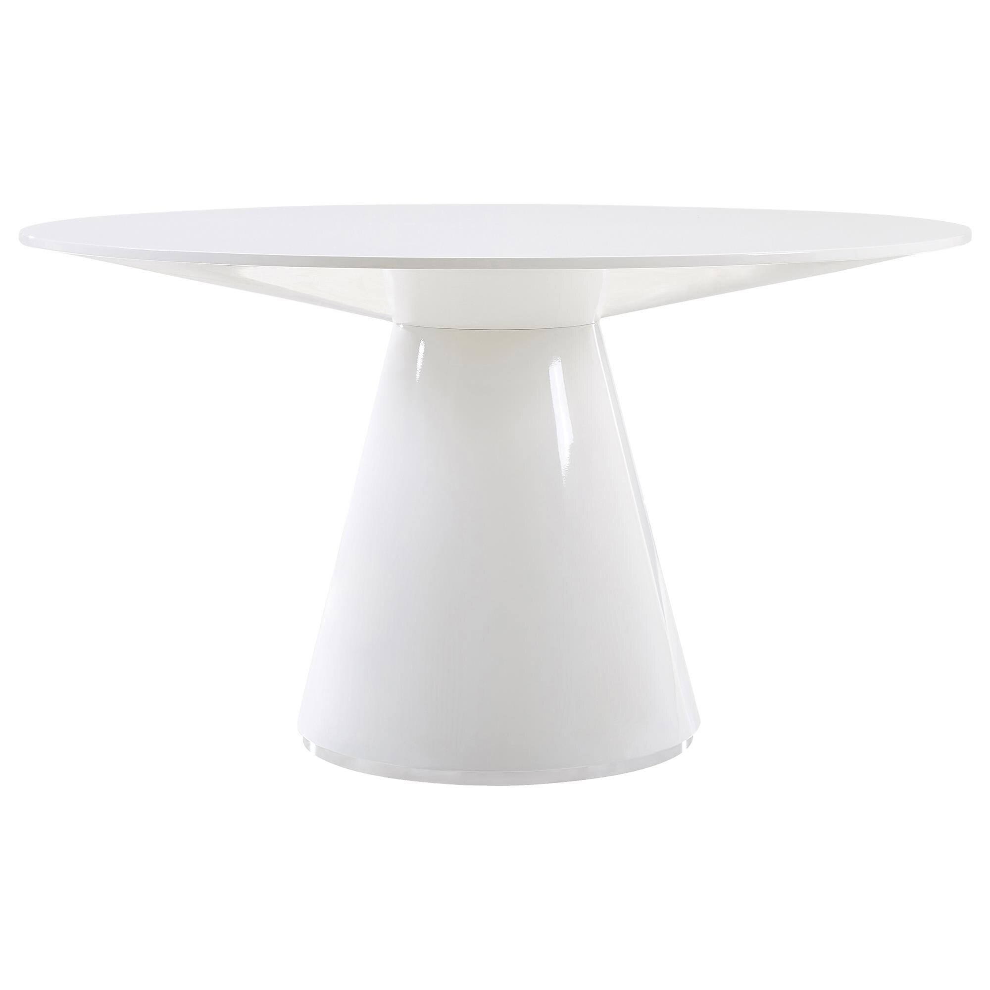 Moe's Home Collection Otago 54" Round Dining Table in White - Table Only