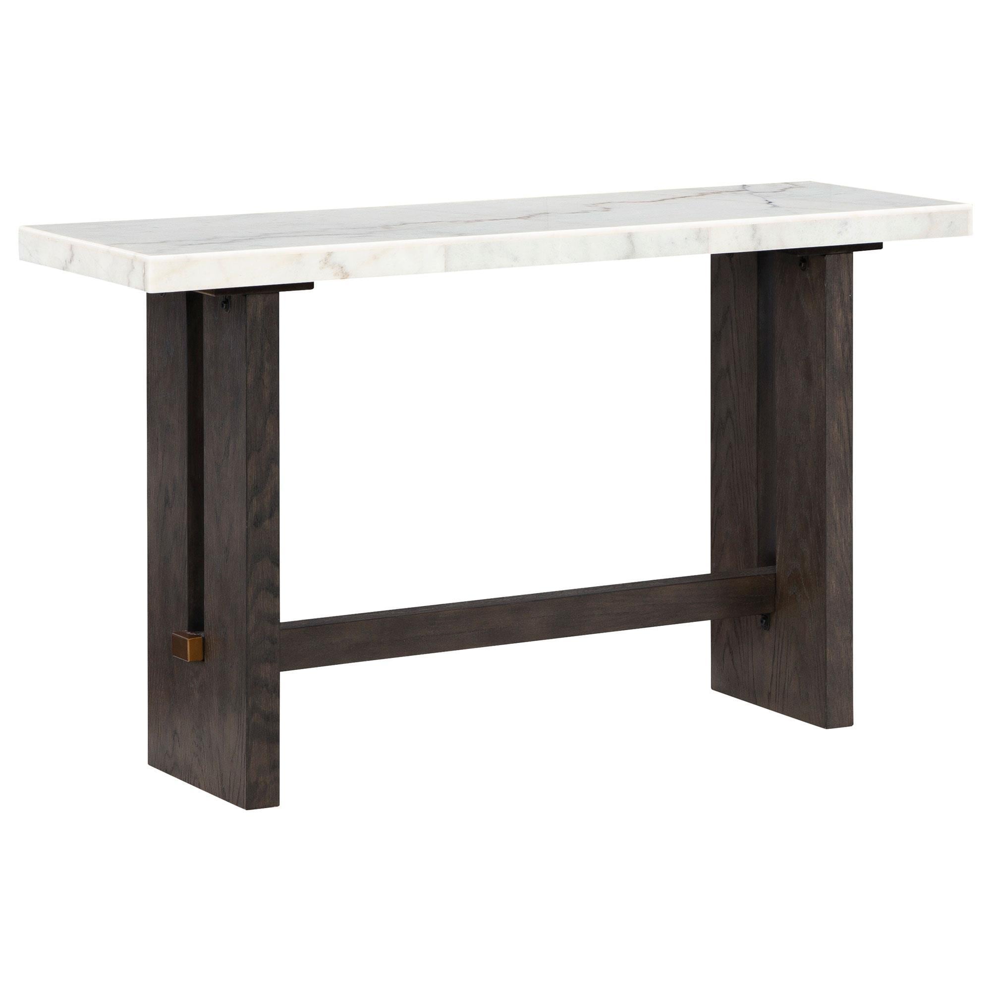 Ashley Burkhaus Sofa Table in White and Dark Brown