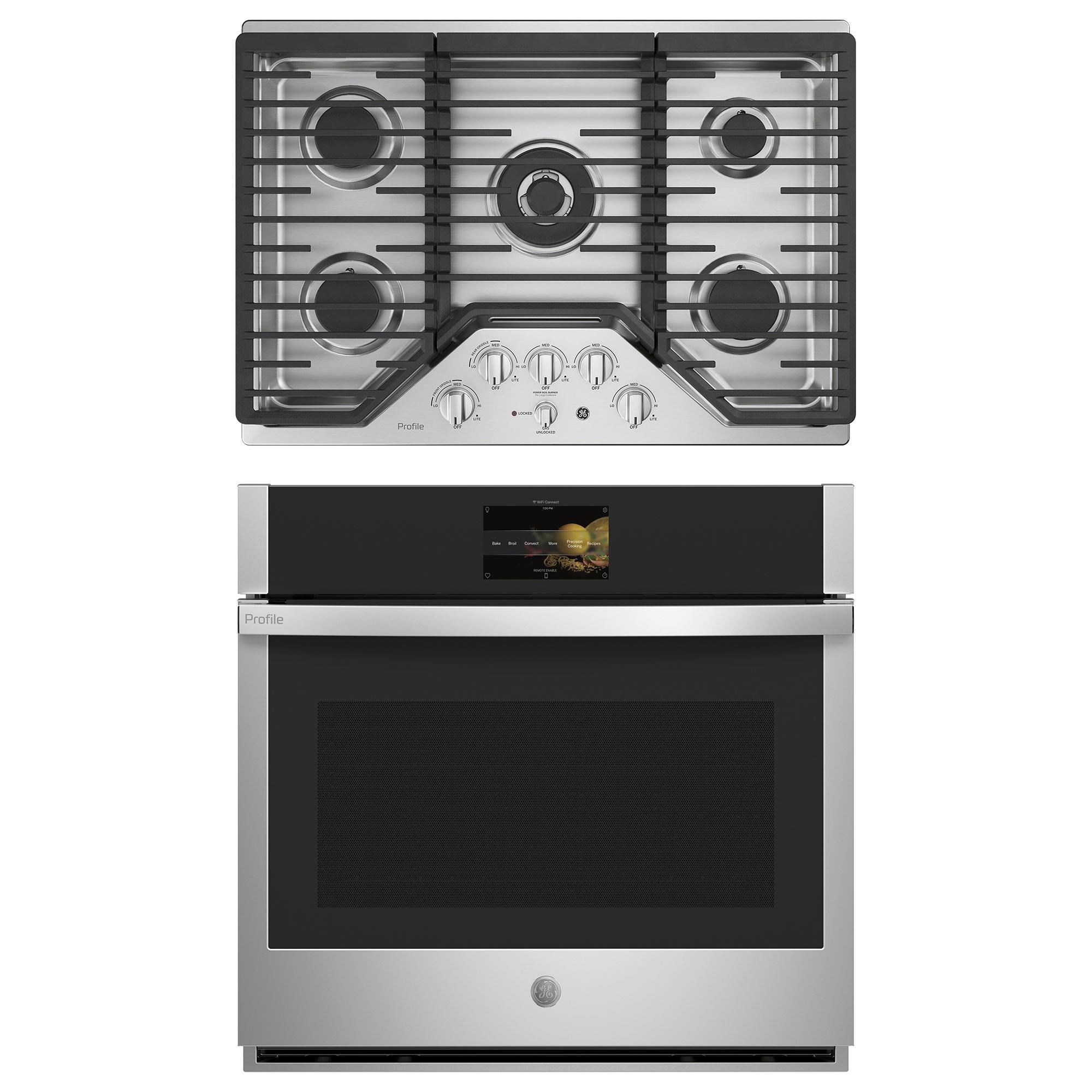 GE Profile 2-Piece Kitchen Package with 30" Built-In Single Wall Oven ...