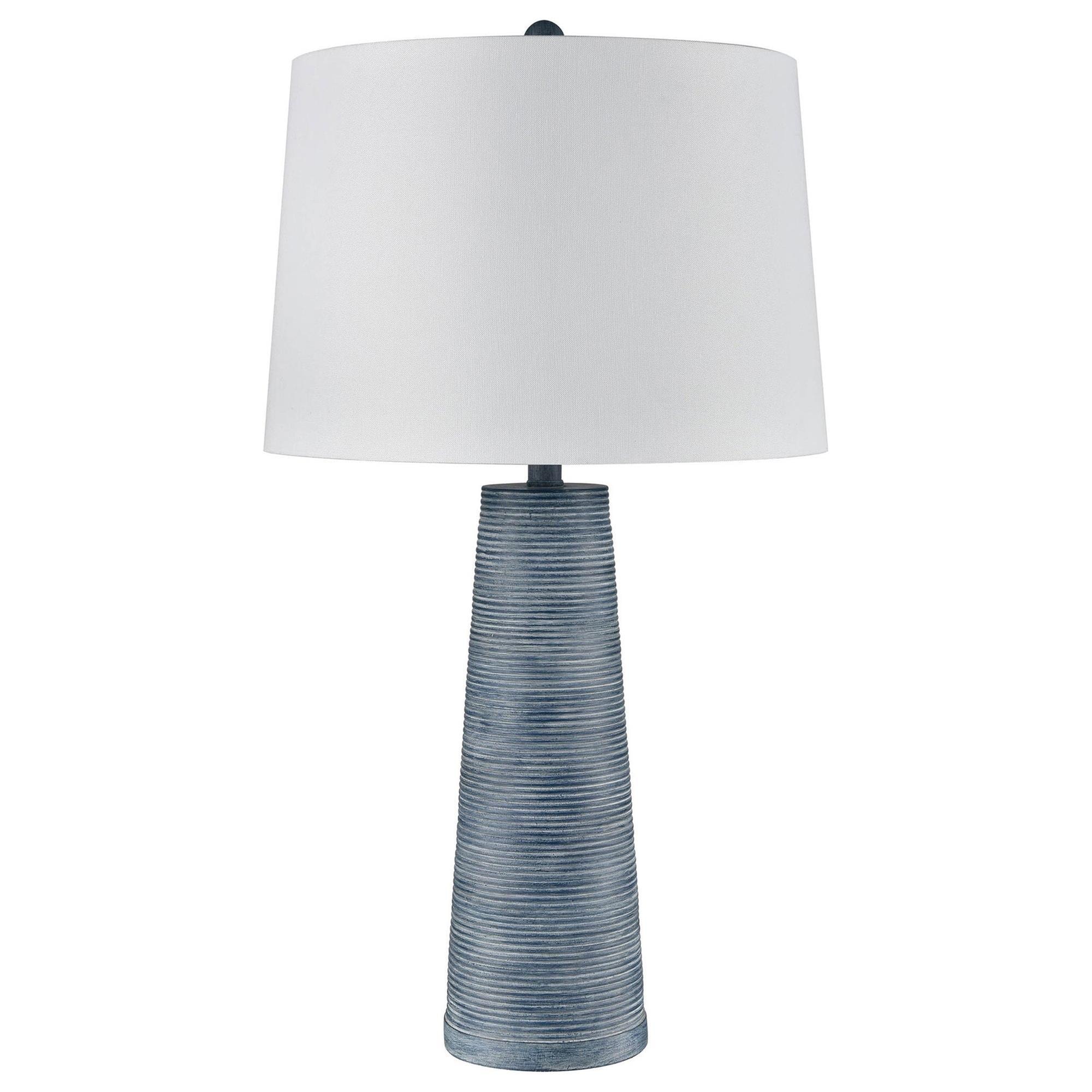 Flair Industries Ribbed Table Lamp in Denim Washed
