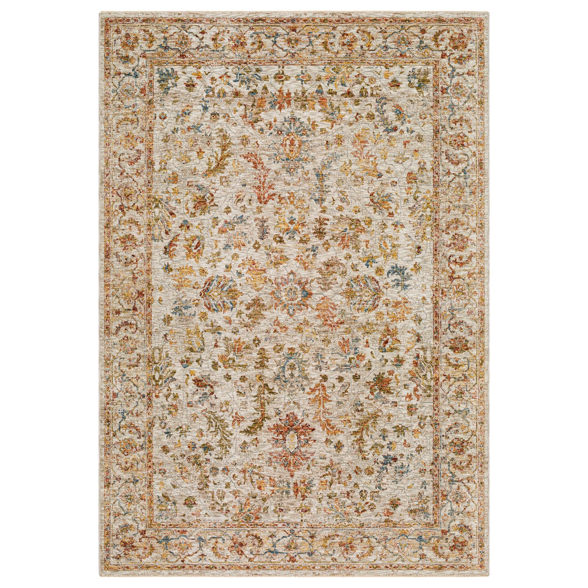 Surya Mona Lisa 7'10" x 10'3" Light Sage, Tan, Mustard, Brick Red, Dark ...