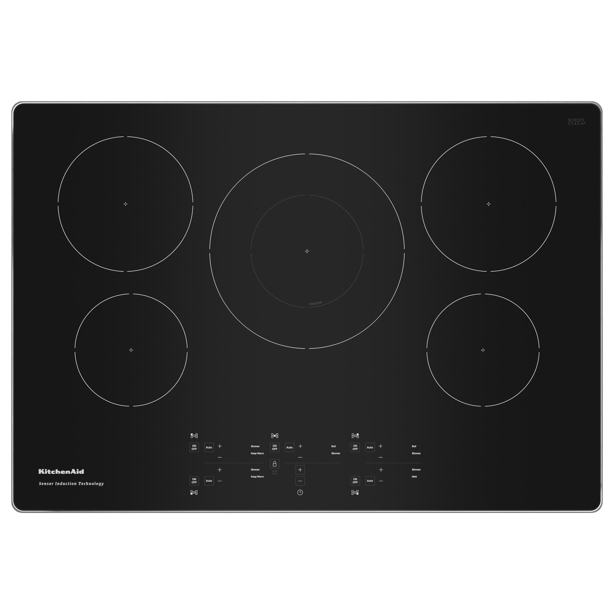 KitchenAid 30" Built-In Electric Induction Cooktop in Stainless Steel