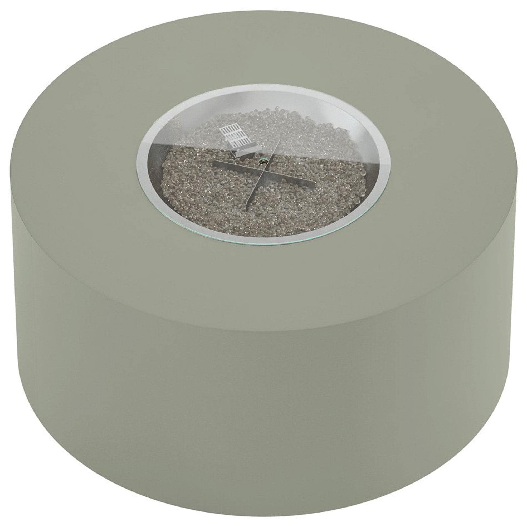 Tropitone Huntington Round Fire Pit Table in Gray