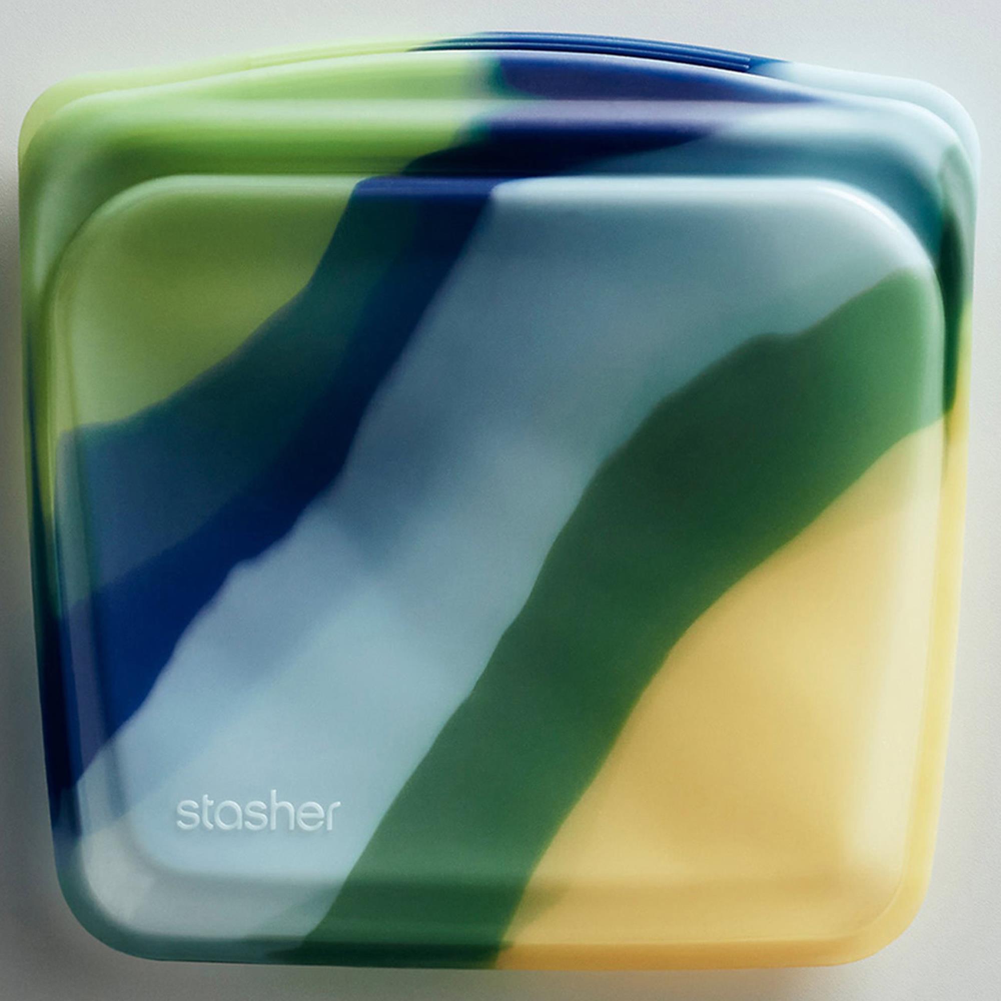 Stasher Reusable Silicone Sandwich Bag in Blue Current | Shop NFM
