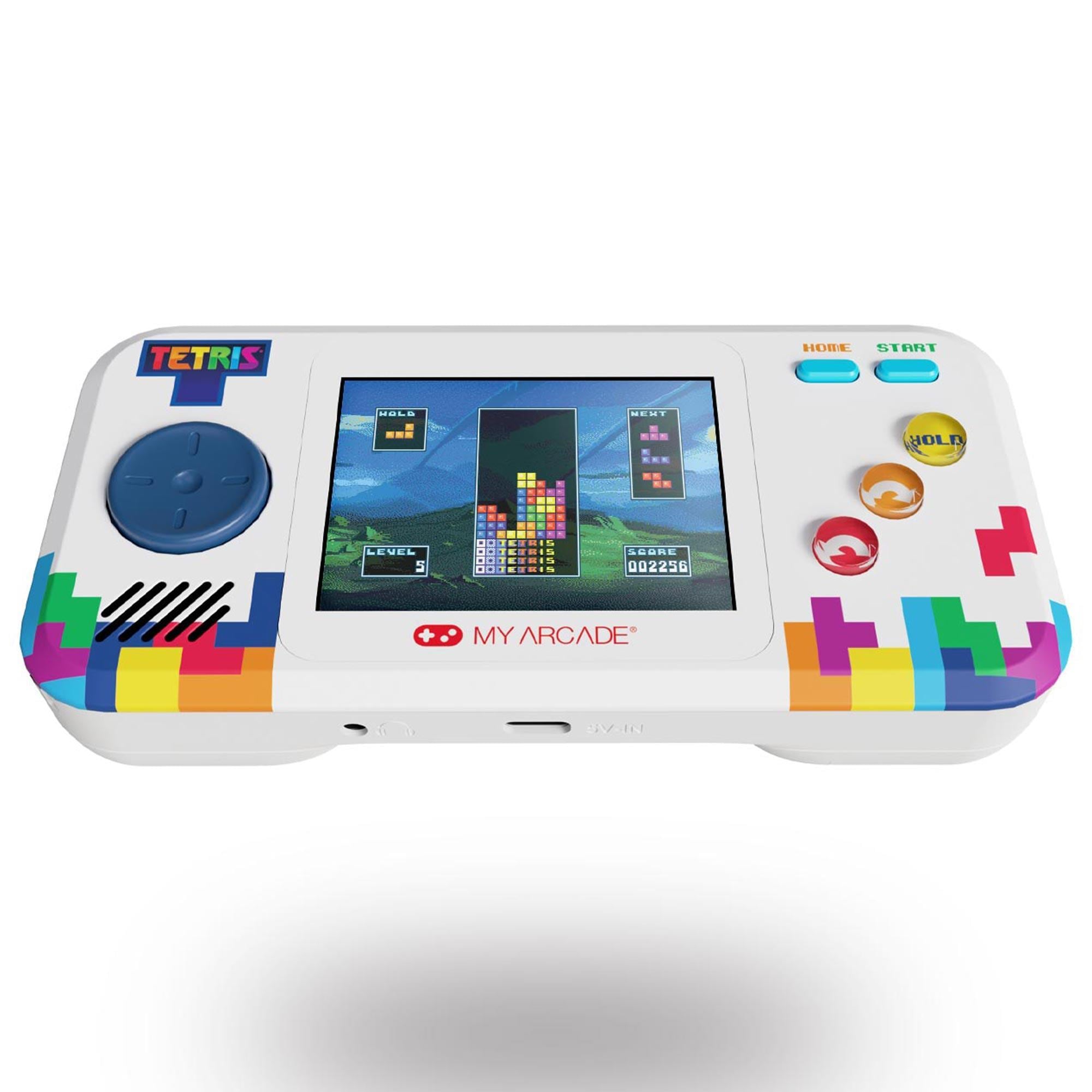 My Arcade Tetris Pocket Player Pro Controller in White and Blue