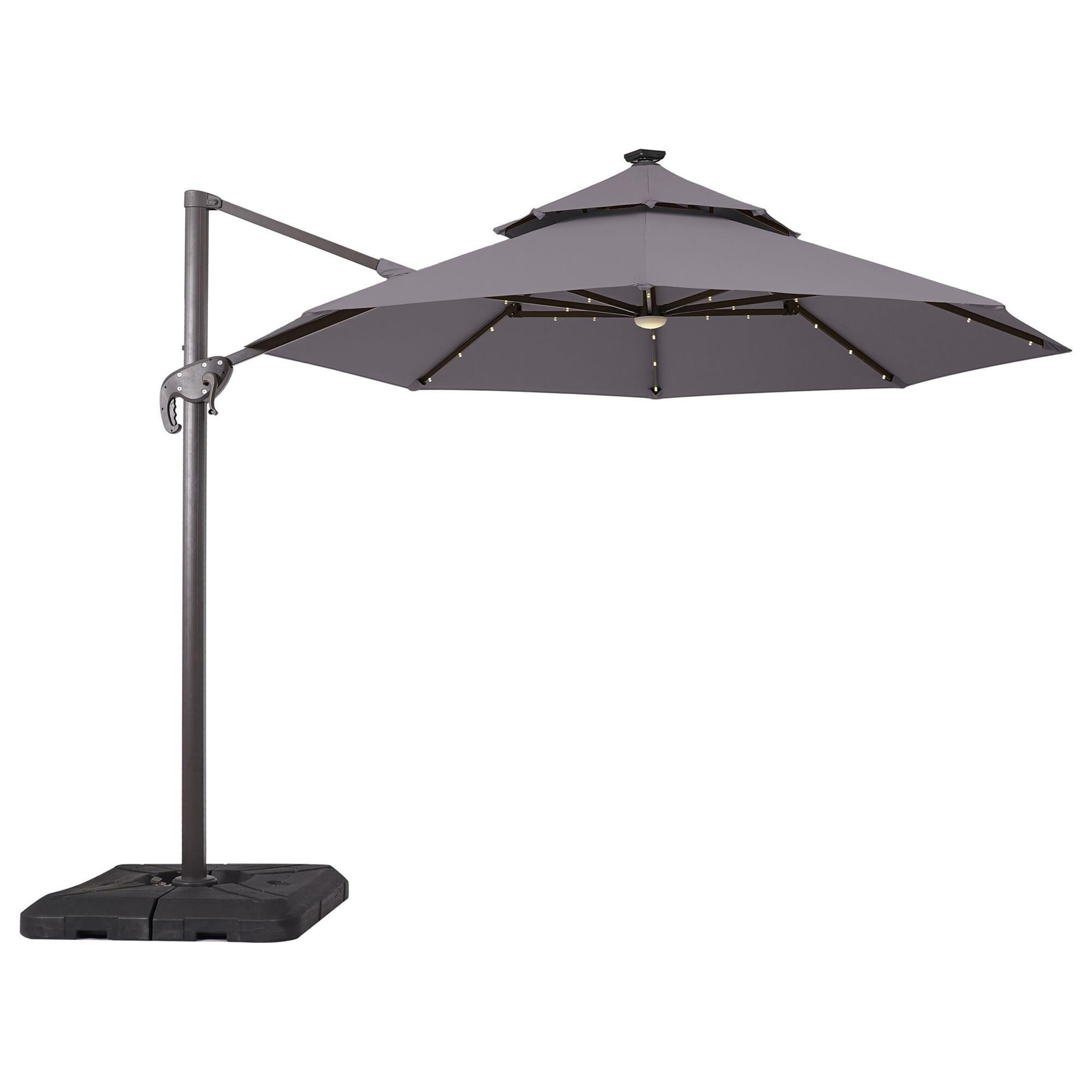 Furniture of America Ausma 10' LED Light Double Top Octagon Patio ...