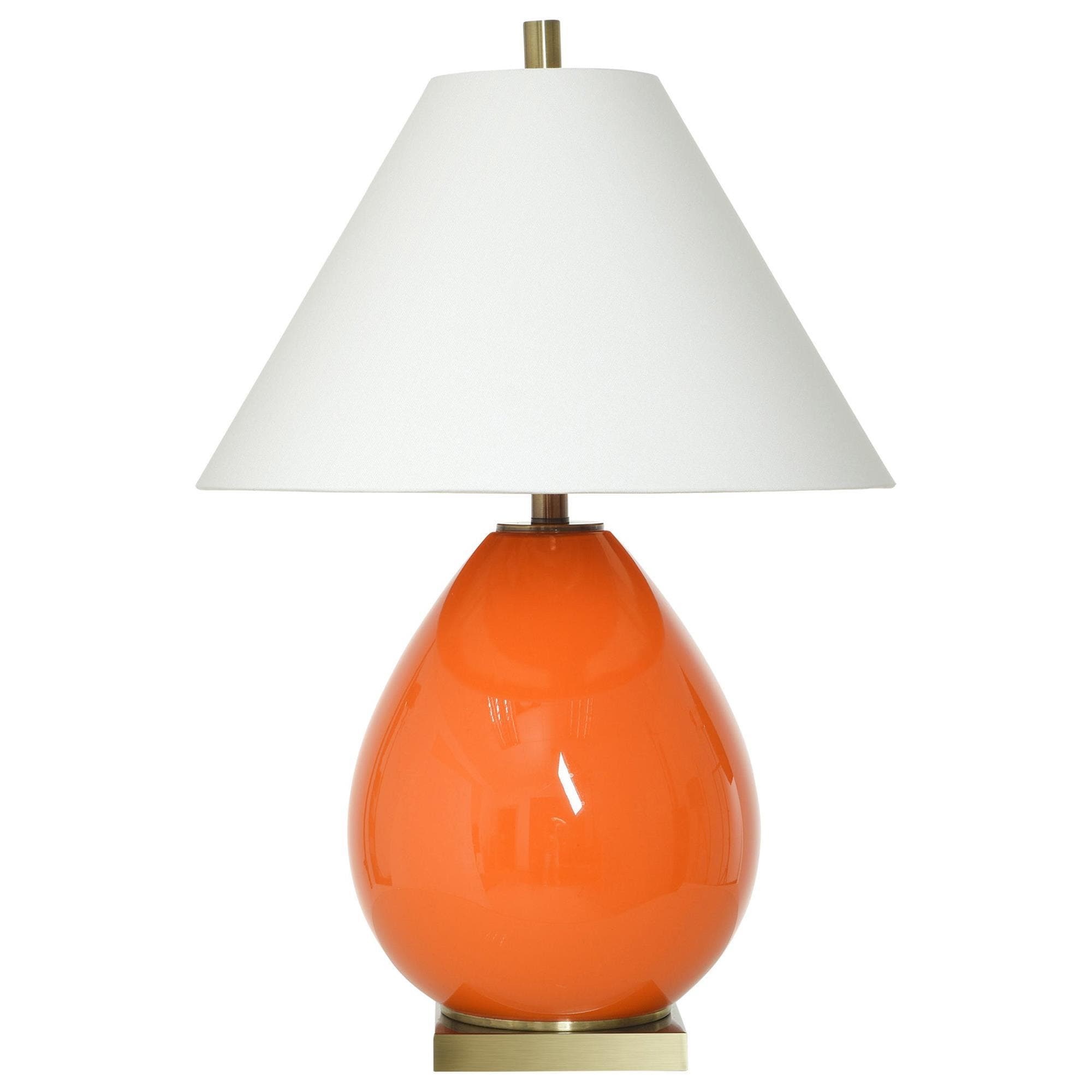 Flair Industries Glass Table Lamp in Leorange