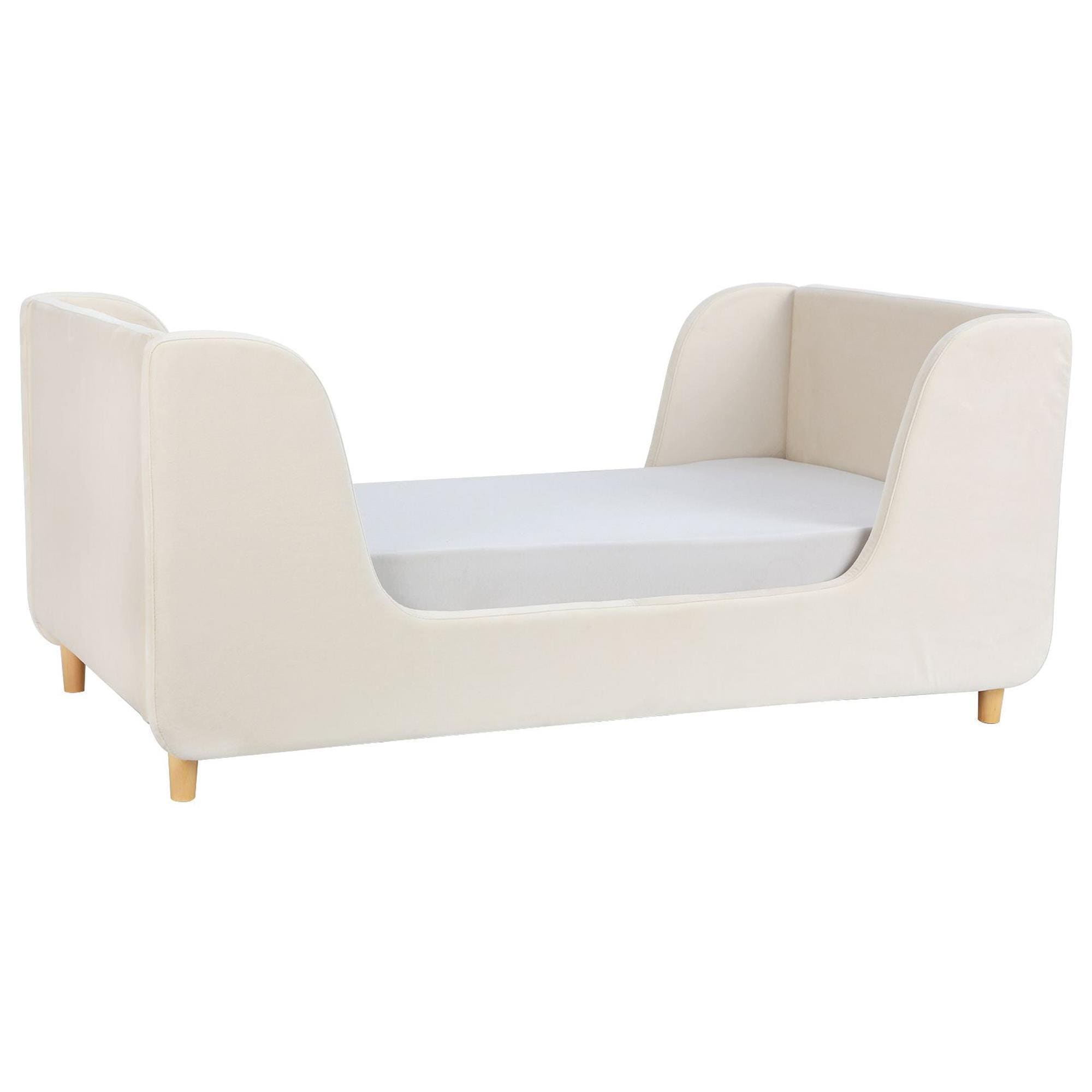 Baby Appleseed Bodhi Toddler Bed in Almond Velvet