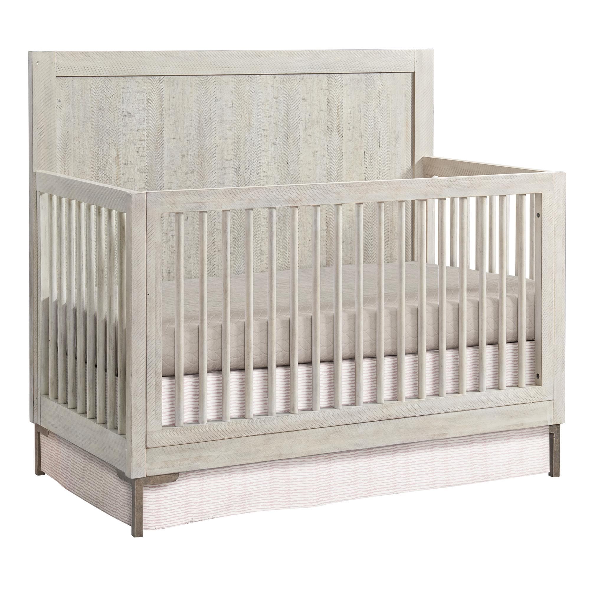 Eastern Shore Beck Convertible Raised Back Panel Crib in Willow