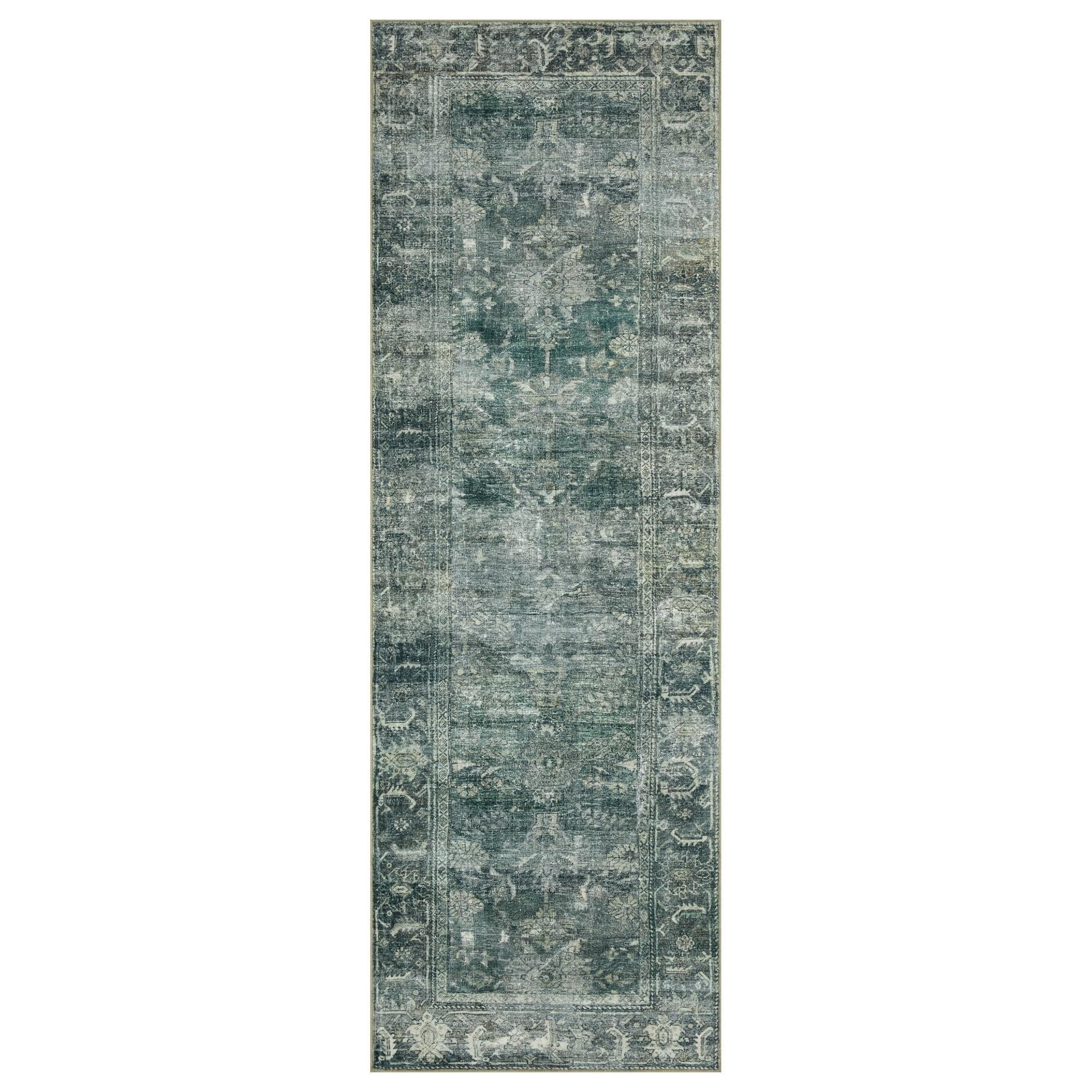 Magnolia Home Banks 2' x 5' Blue and Lagoon Area Rug