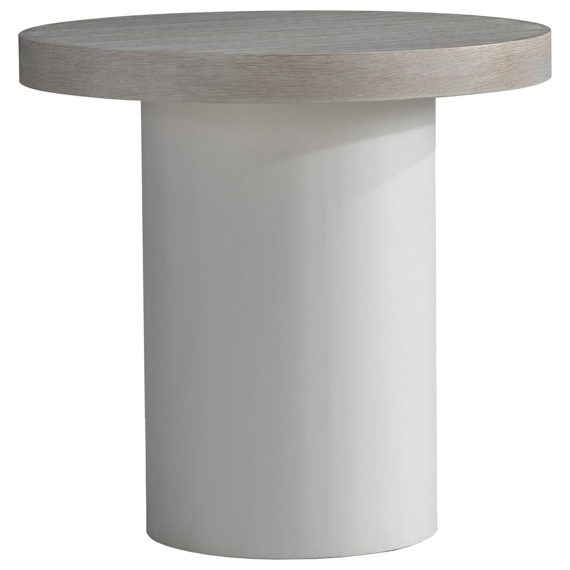 Bernhardt Turo Side Table in Bone and Fossil