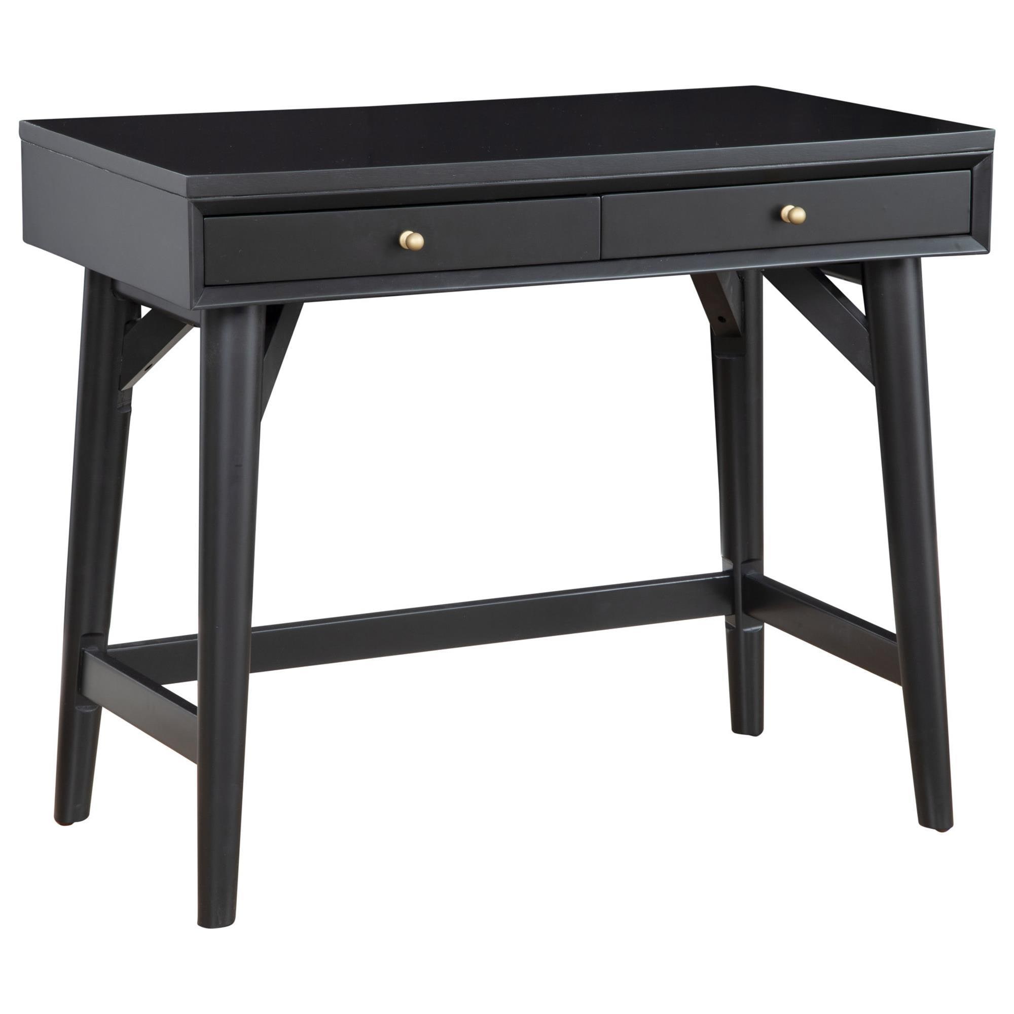 Alpine Furniture Flynn Mini Writing Desk in Black | Nebraska Furniture Mart