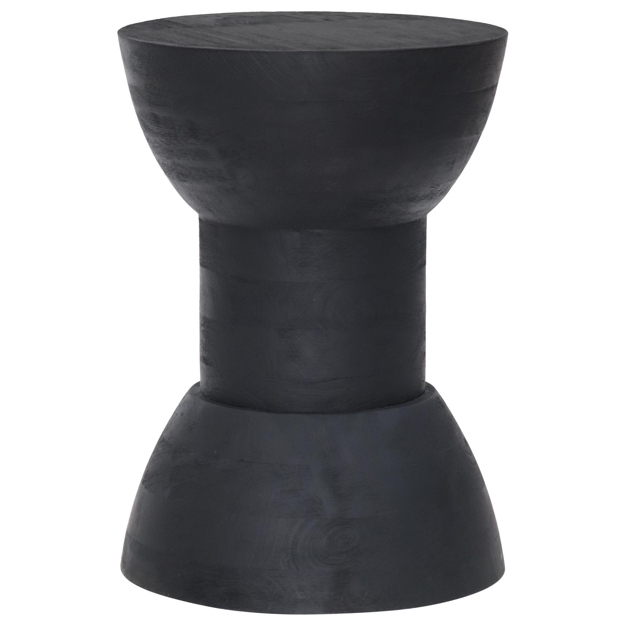 Zuo Modern Wisdom Table Stool in Matte Black/Black