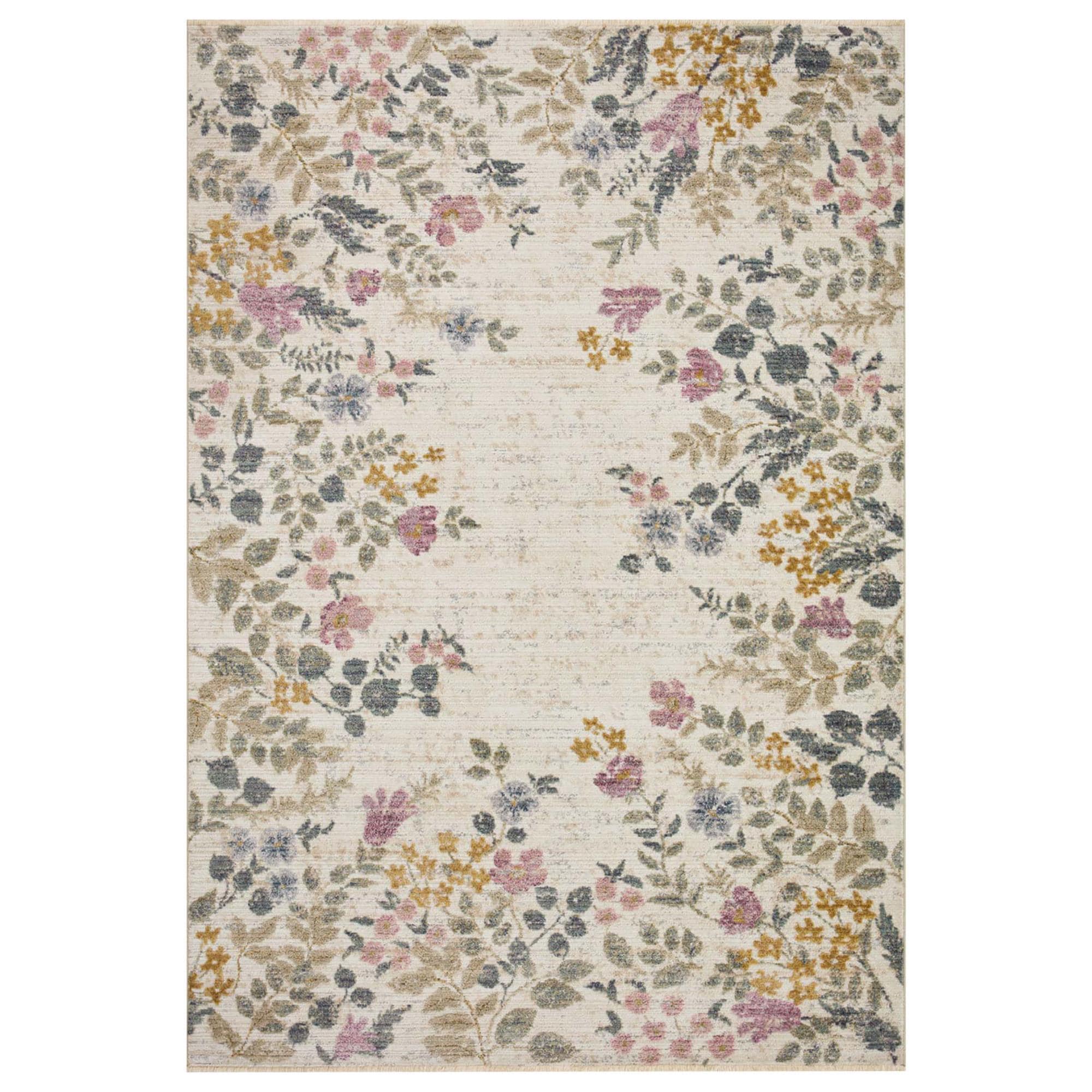Rifle Paper Co. x Loloi Provence 5' x 7'10" Abbey Ivory Area Rug