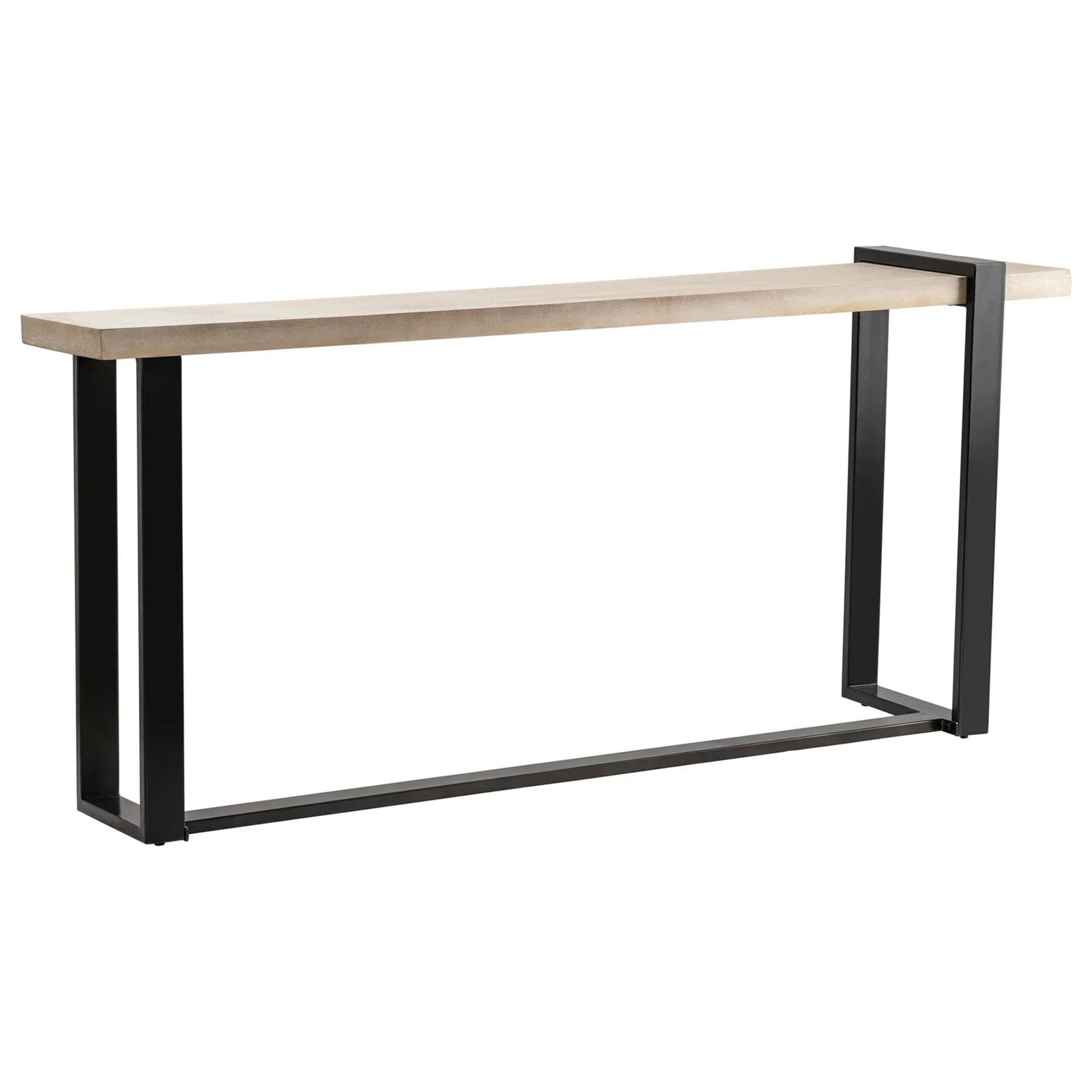 Crestview Collection Matthews Console Table in Black and Light Mango