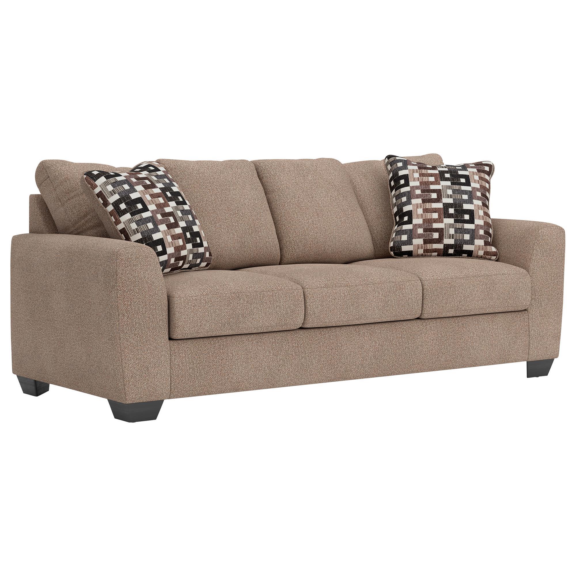 Ashley Triston-Peaks Stationary Sofa in Suede