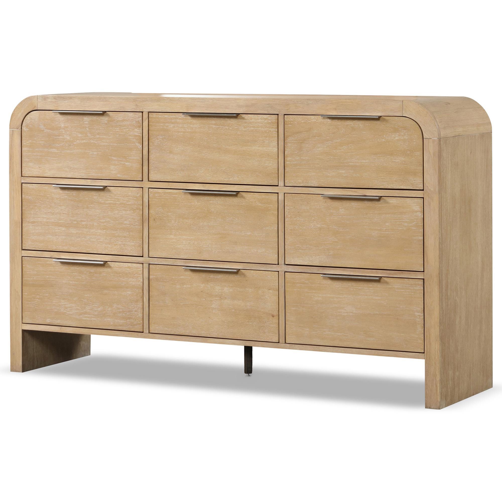 Furniture of America Hayes 9-Drawer Dresser in Natural