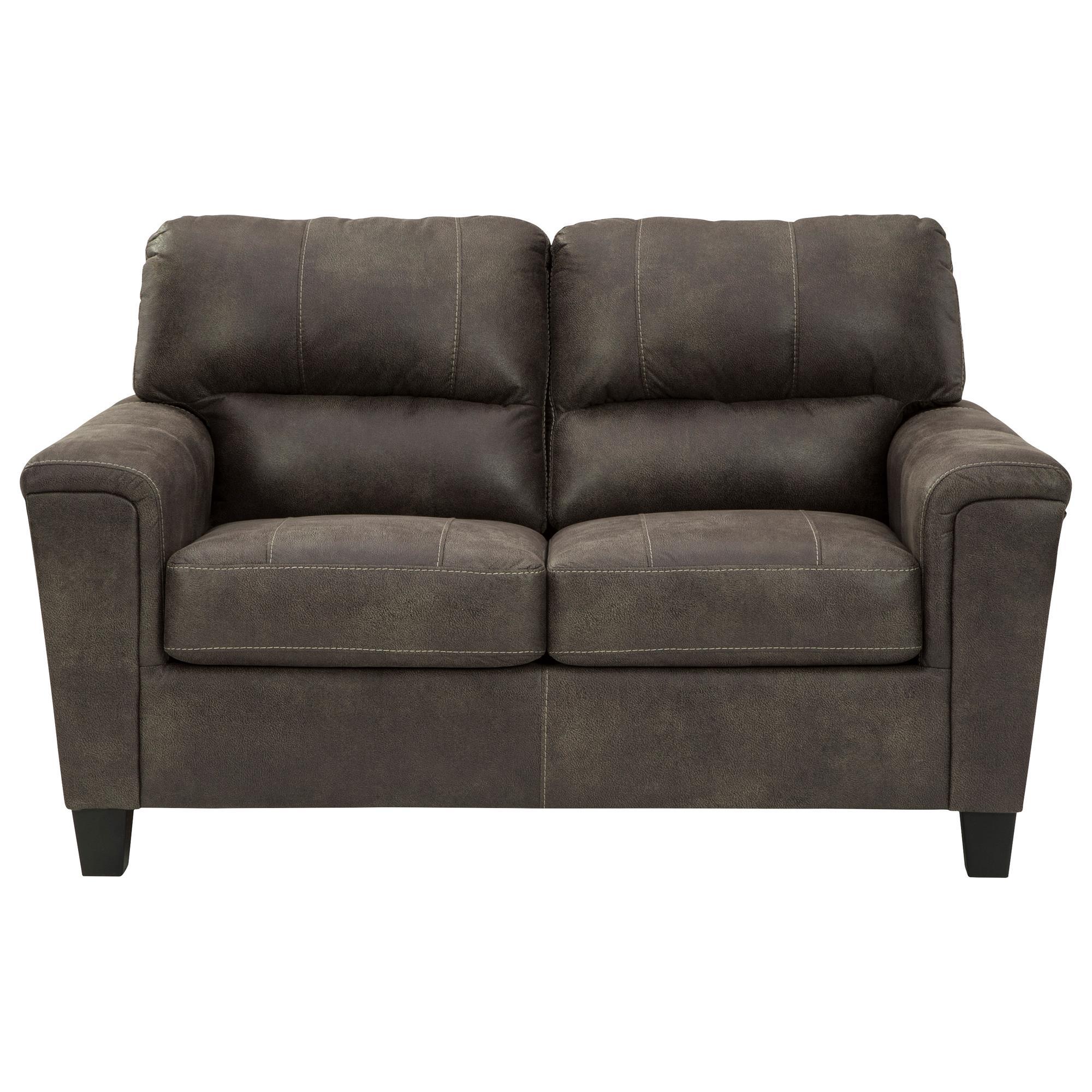 Ashley Navi Stationary Loveseat in Smoke