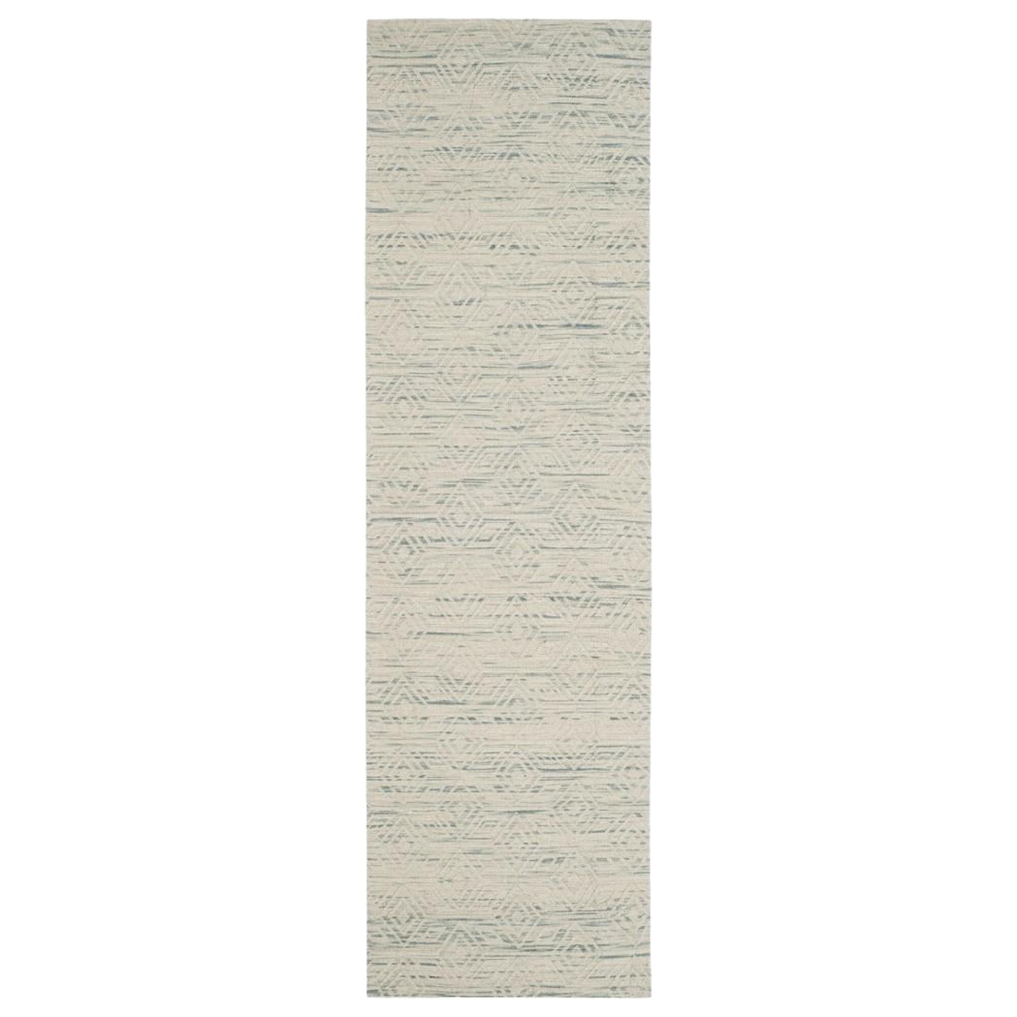 Safavieh Marbella Diamond Geometric 2'3" x 8' Light Blue and Ivory Runner