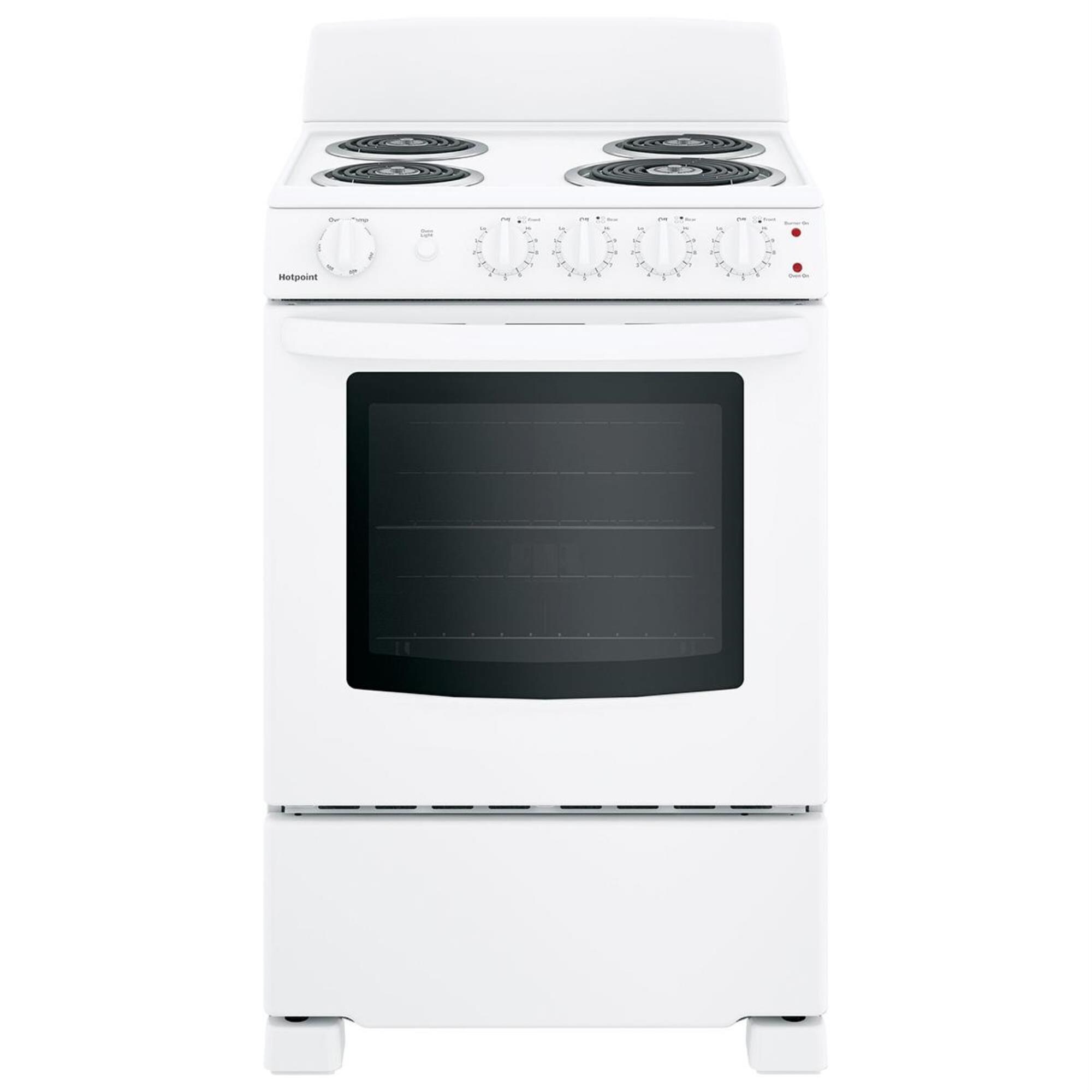 Hotpoint 24" Front-Control Electric Range in White | Nebraska Furniture ...