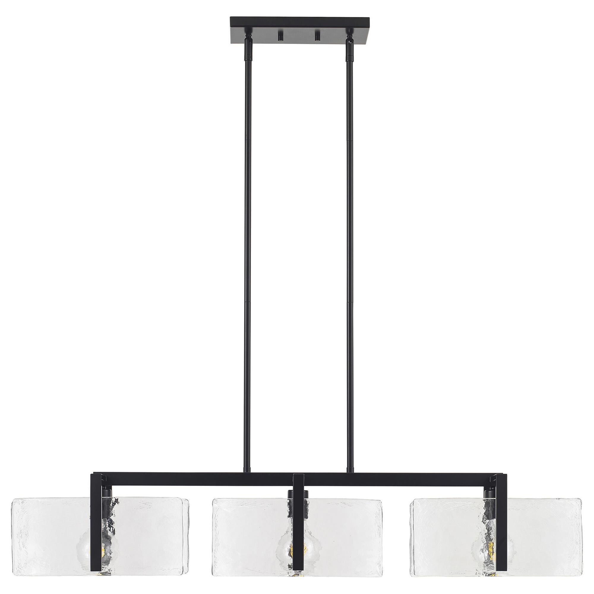 Golden Lighting Aenon 3-Light Pendant Light in Matte Black