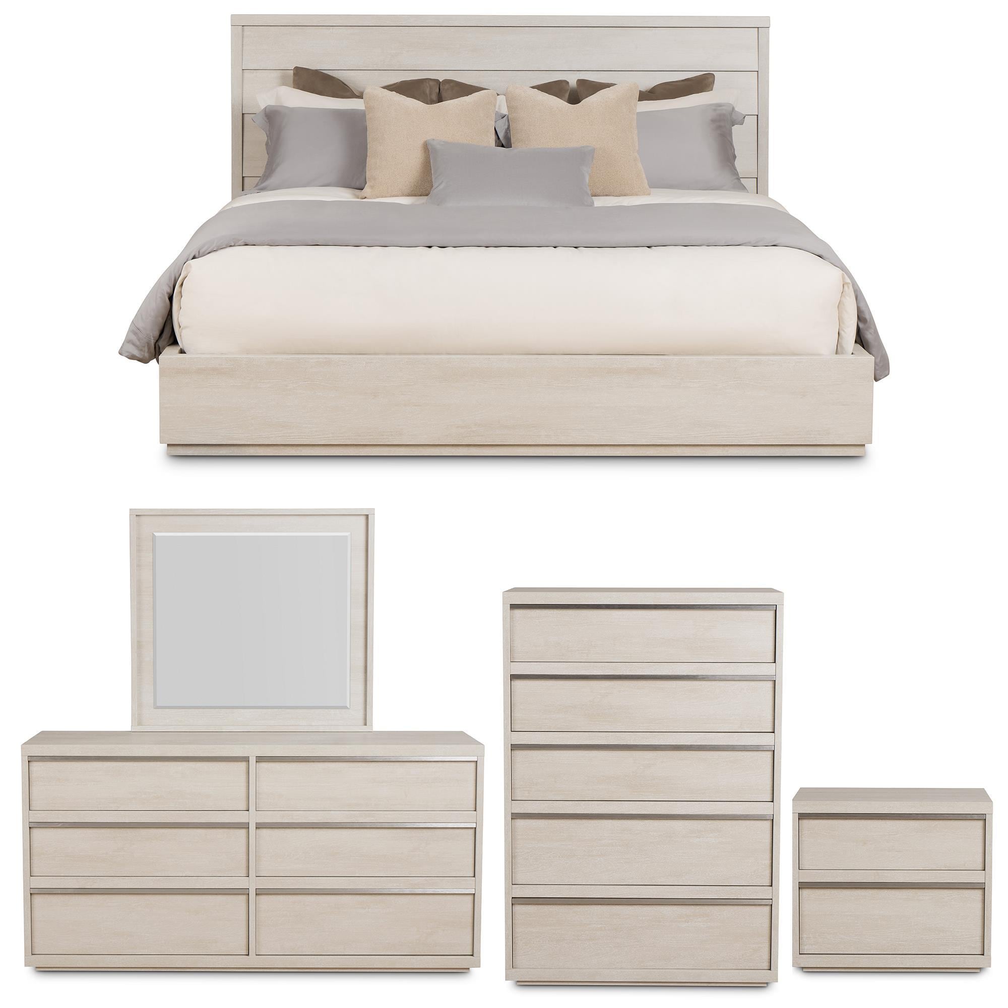 Ideaitalia Moda 5-Piece King Bedroom Set in Beechwood