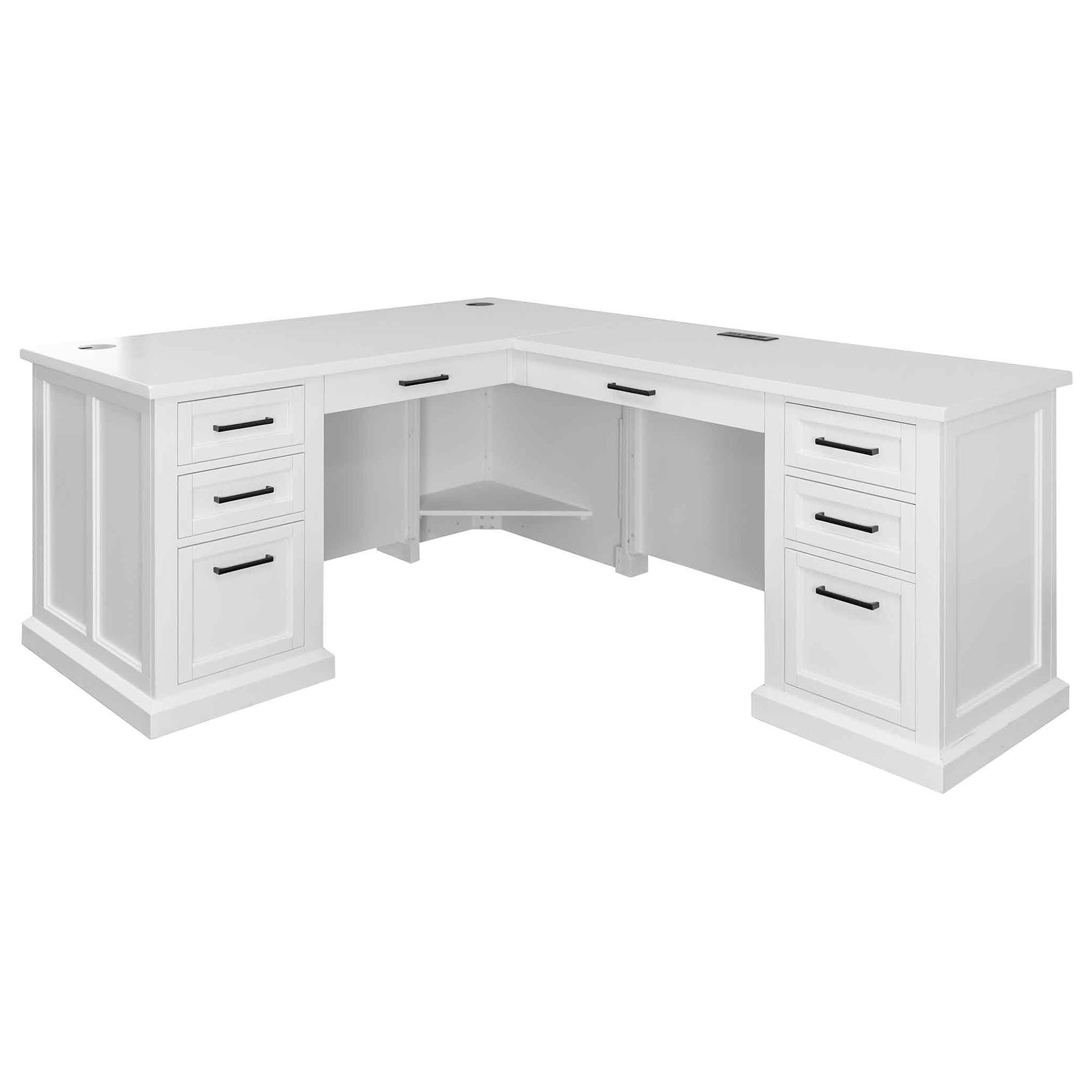 Wycliff Bay Pedestal L-Desk