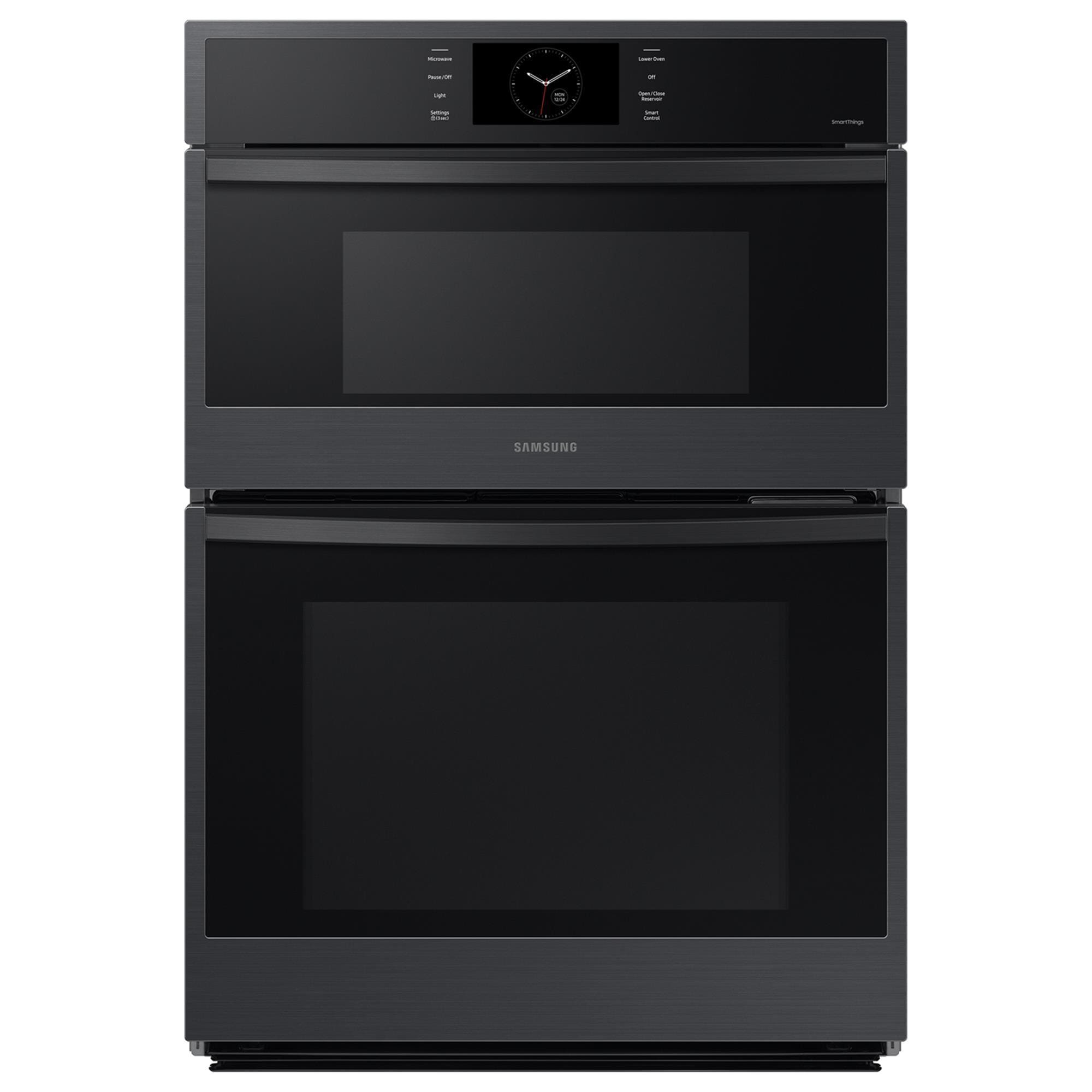 Samsung 30" Microwave Combination Wall Oven with Steam Cook in Matte Black