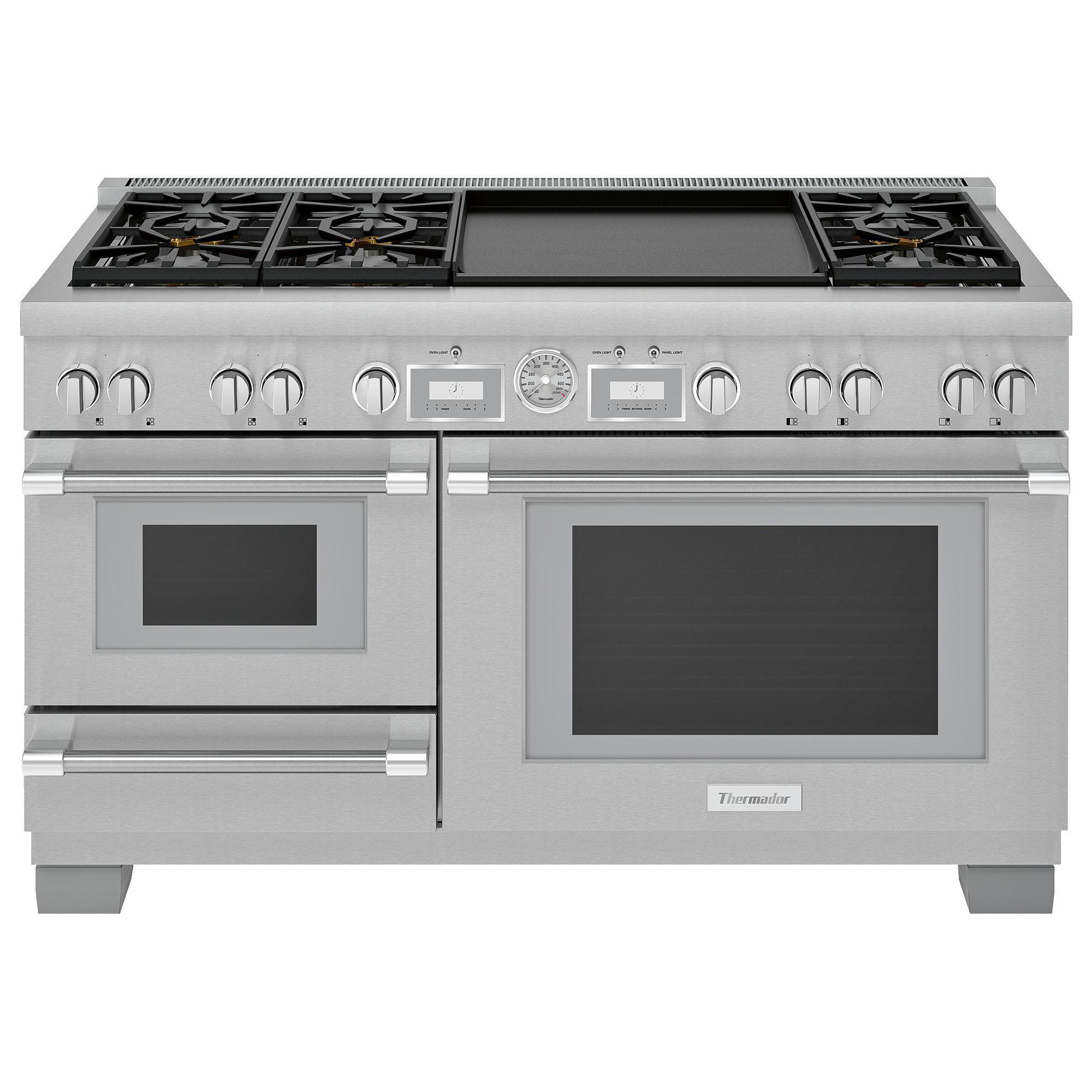 Thermador 60" Pro Grand Dual Fuel Steam Range with 6 Burners in ...