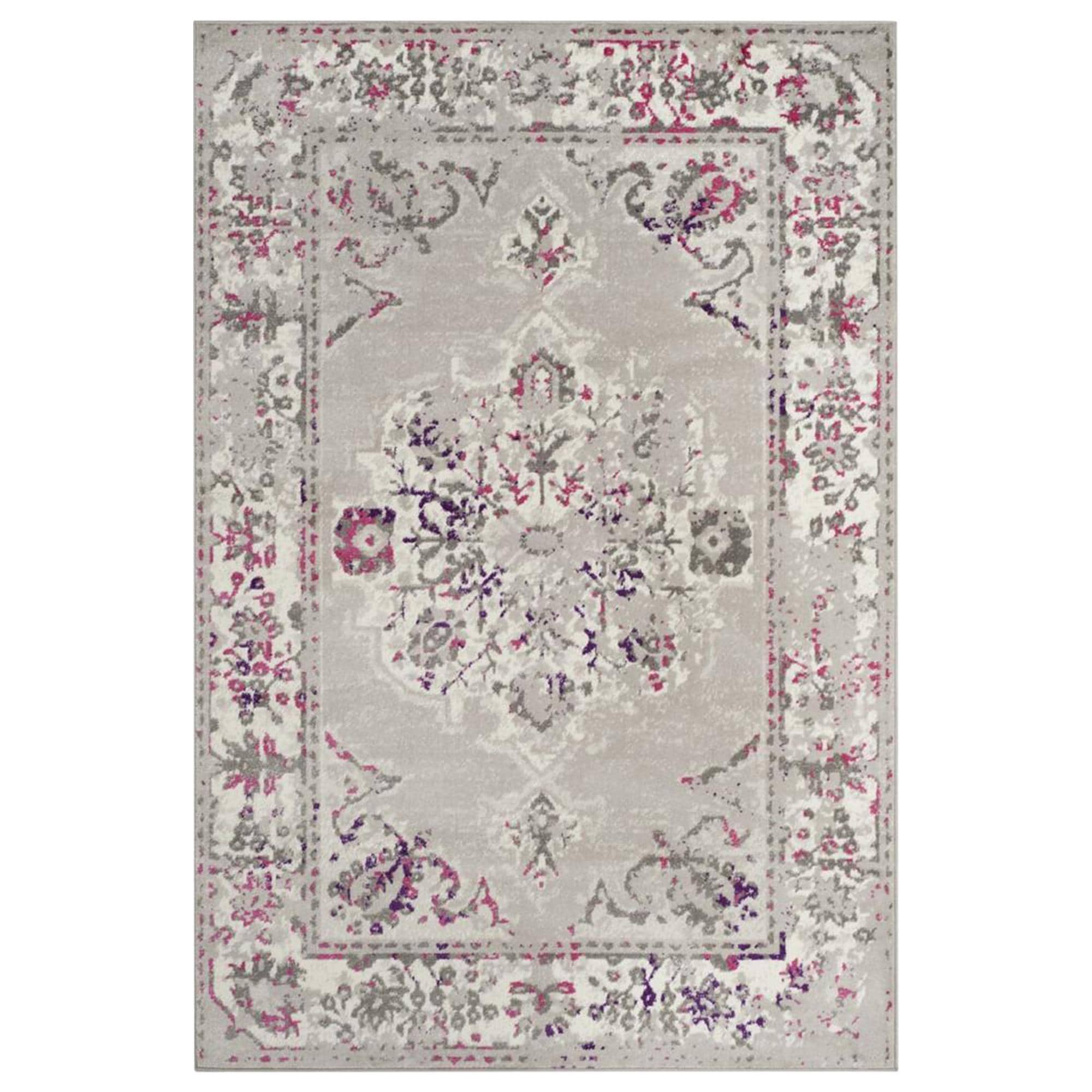 Safavieh Skyler SKY169P 5'1" x 7'6" Gray and Pink Area Rug | NFM