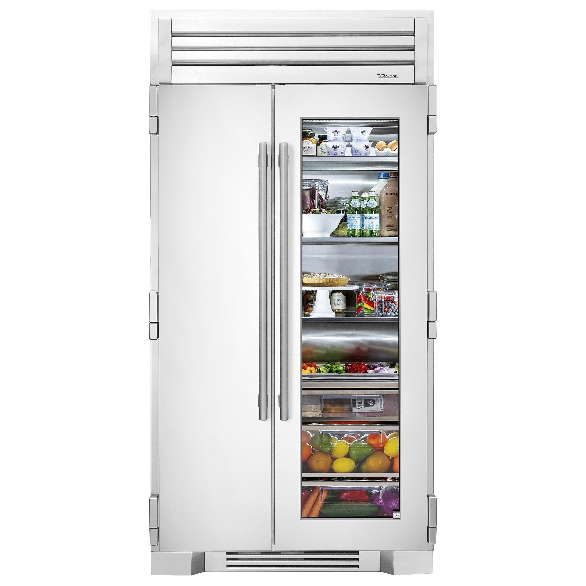 True Residential 25 Cu. Ft. Side-by-Side Refrigerator with Glass Door ...