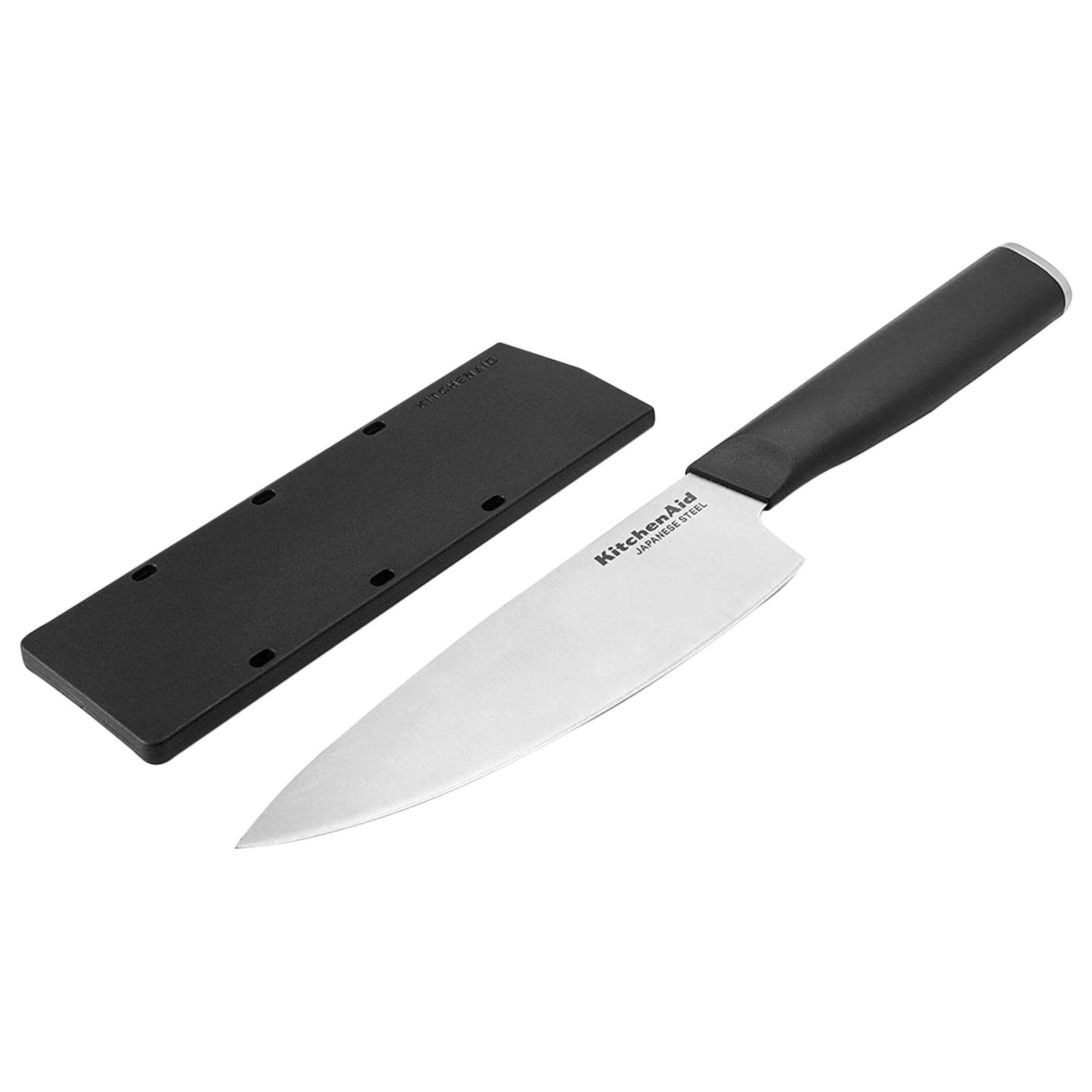 KitchenAid 6" Classic Chef Knife with Sheath in Stainless Steel and Black