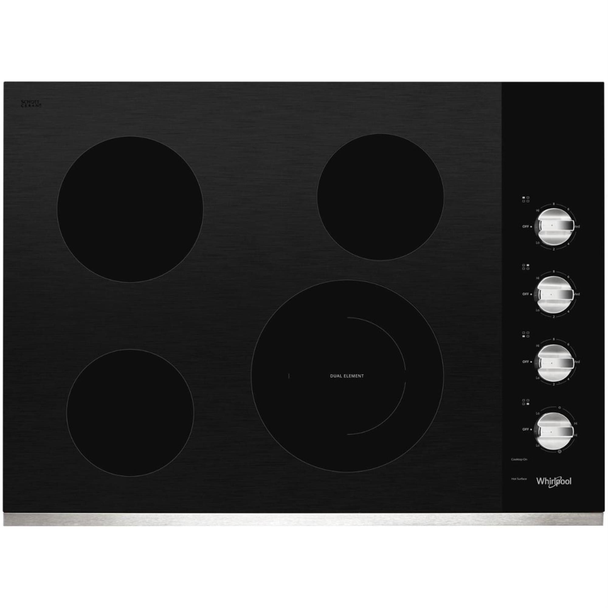 Whirlpool 30" Electric Ceramic Glass Cooktop in Stainless Steel | NFM