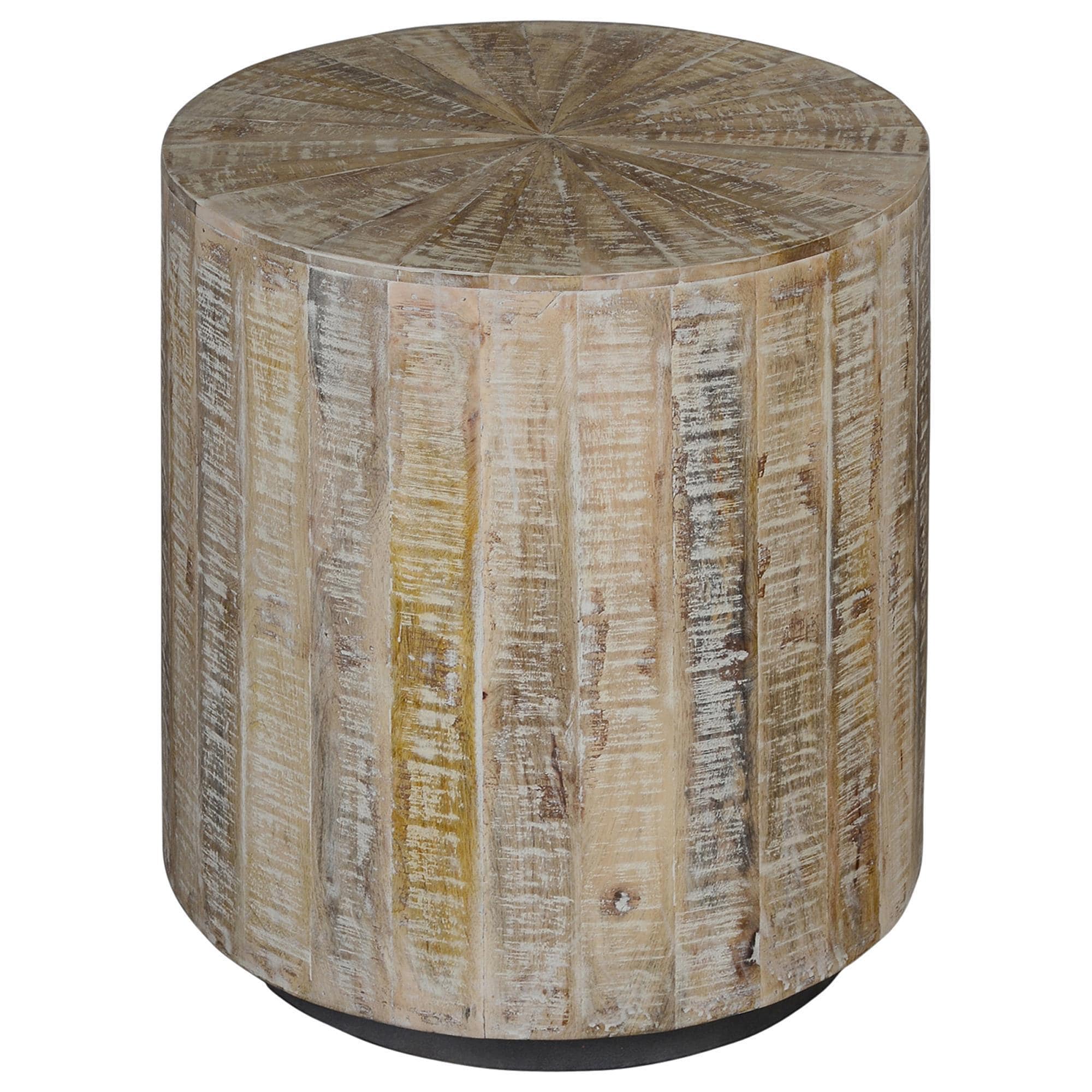 Crestview Collection Bengal Manor End Table in Whitewash