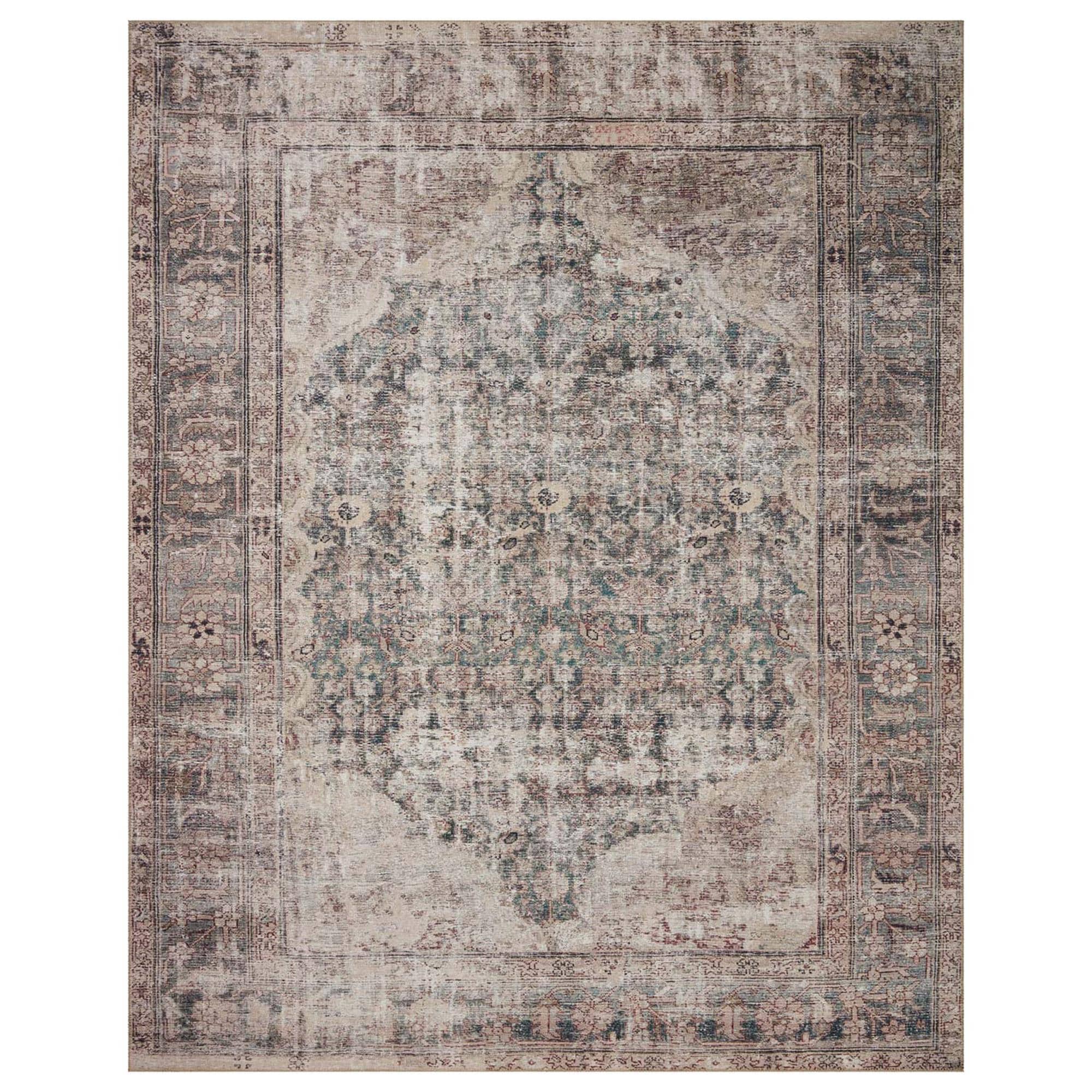 Amber Lewis x Loloi Georgie 10' x 14' Lagoon and Beige Area Rug