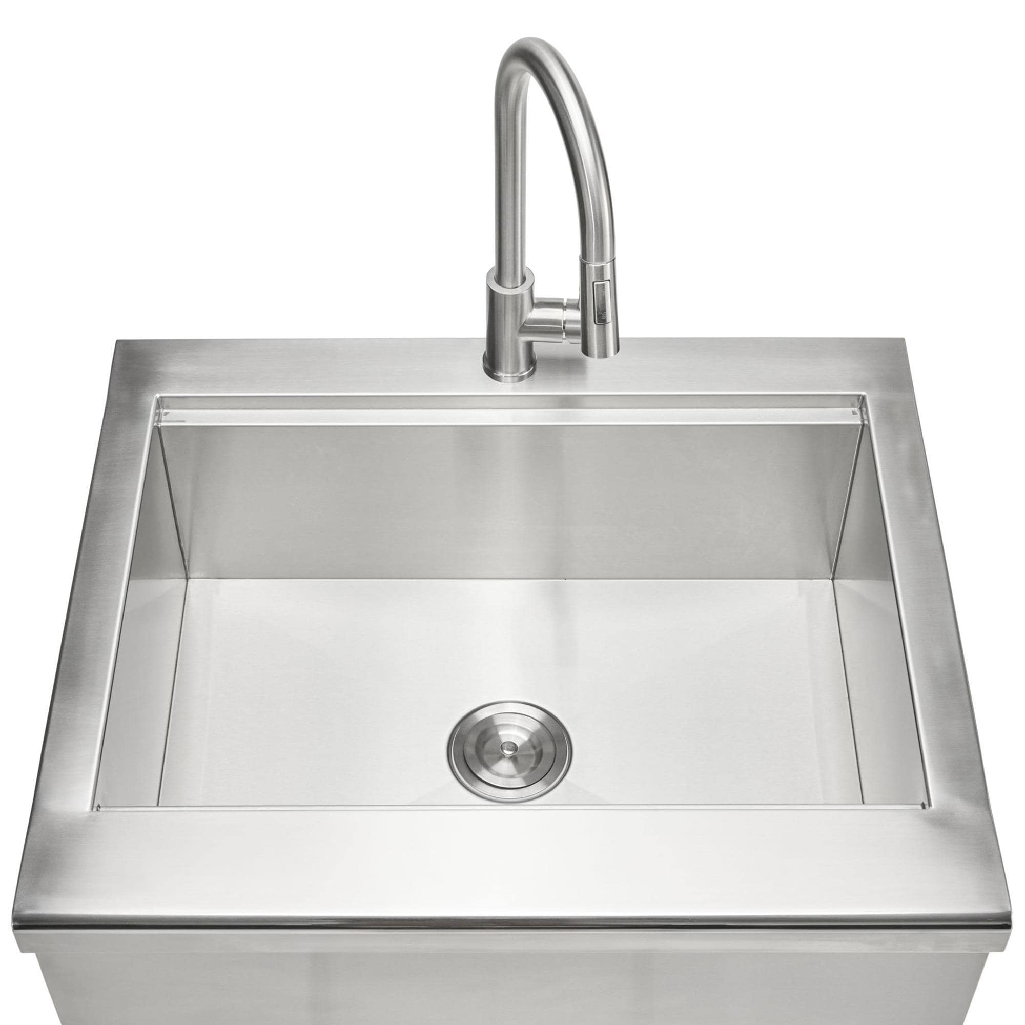 Coyote Outdoor 30" Built-In Outdoor Farmhouse Sink in Stainless Steel
