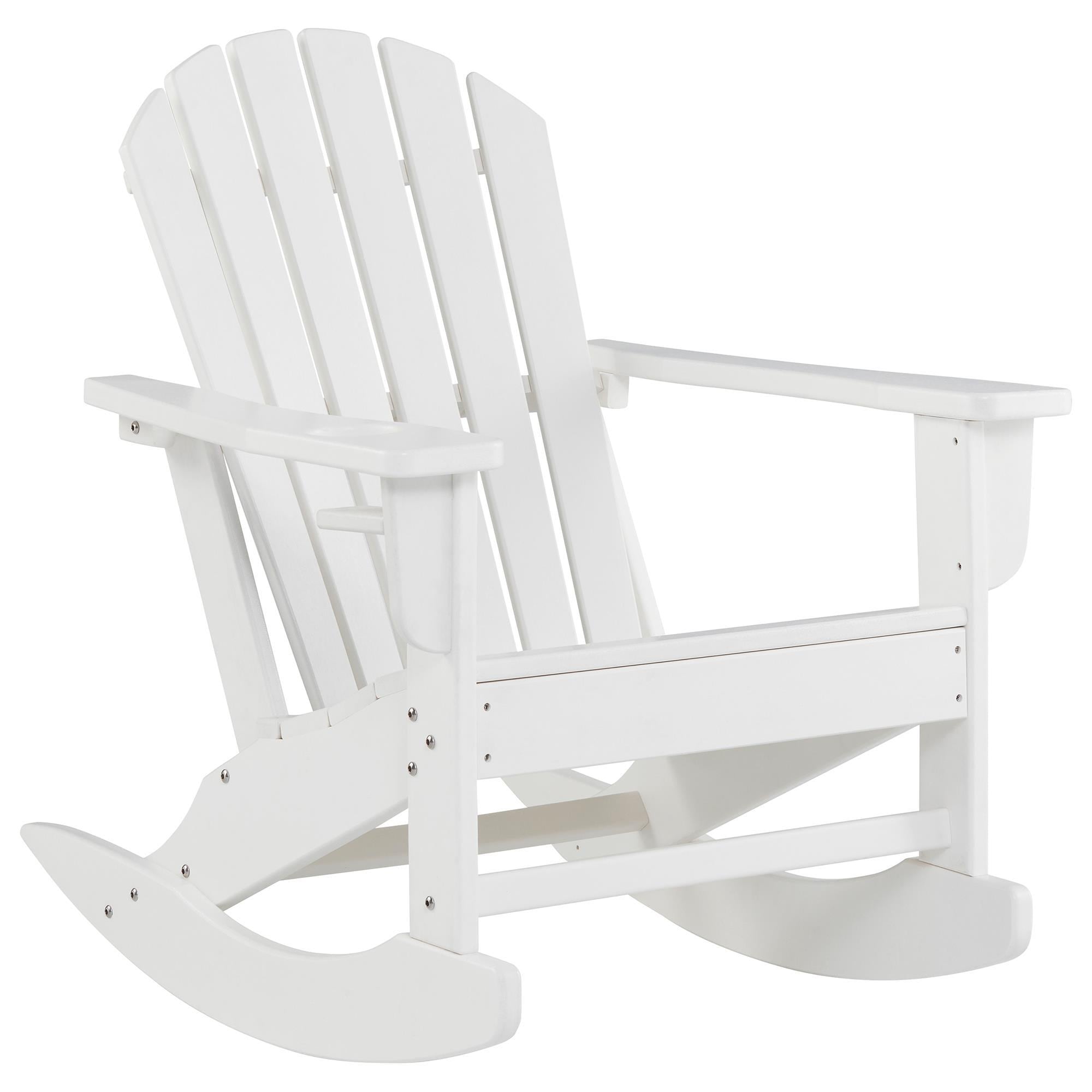 Ashley Sundown Treasure Patio Rocking Chair in White