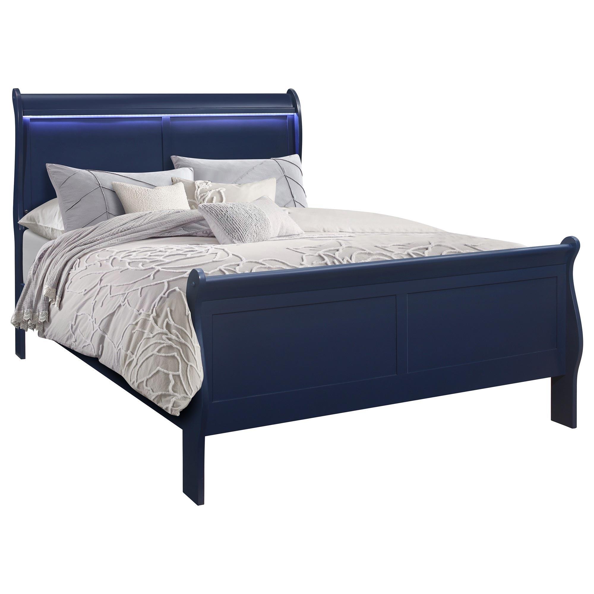 Global Furniture USA Charlie Full Bed in Blue