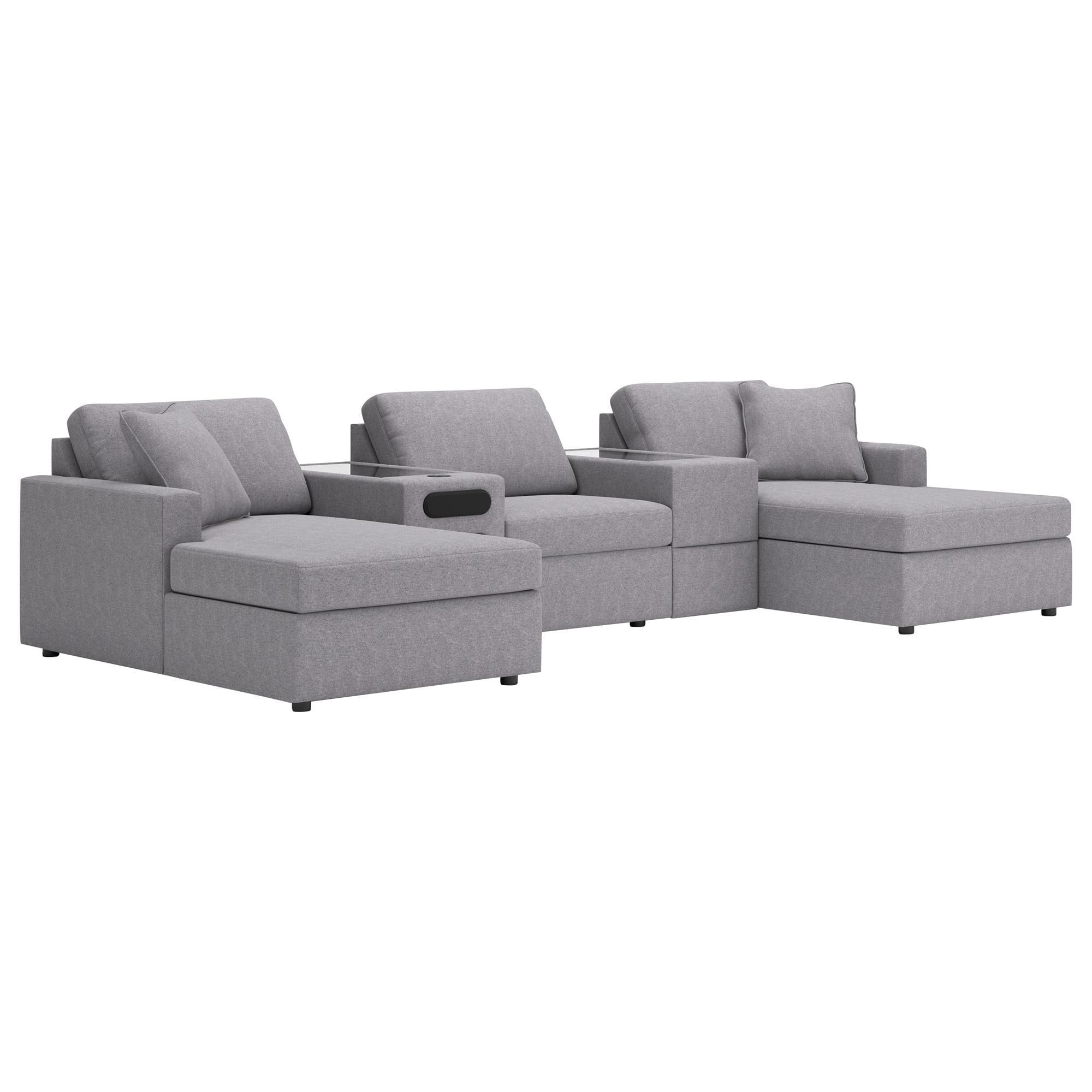 Ashley Modmax 5-Piece Sectional with Audio System and Storage Console ...