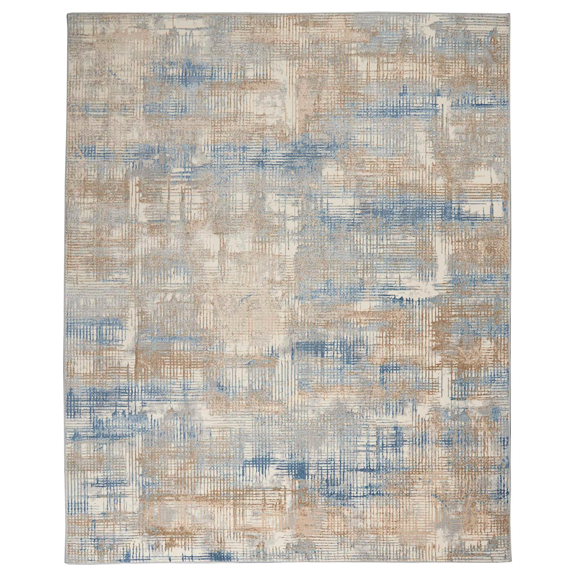 Nourison Rush 8' x 10' Blue and Beige Area Rug