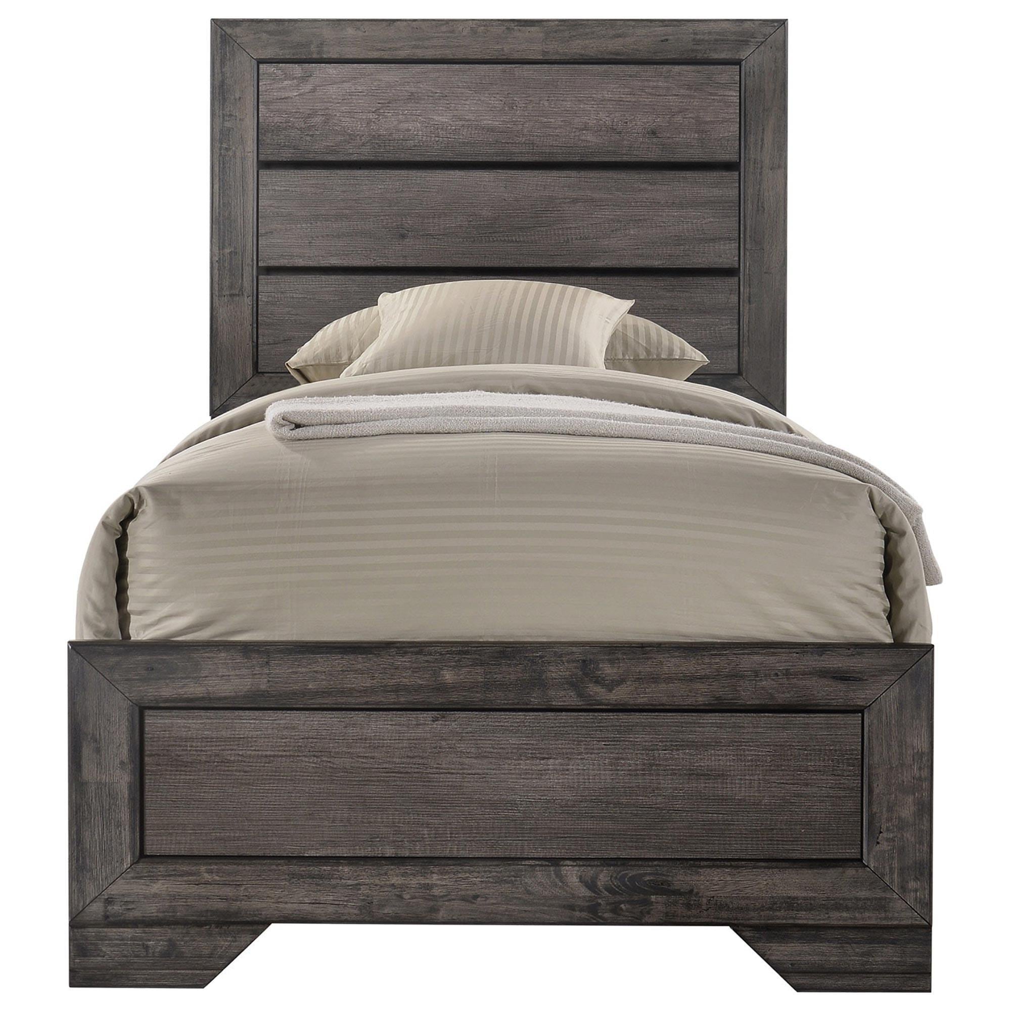 Mayberry Hill Nathan Twin Bed in Grey Oak